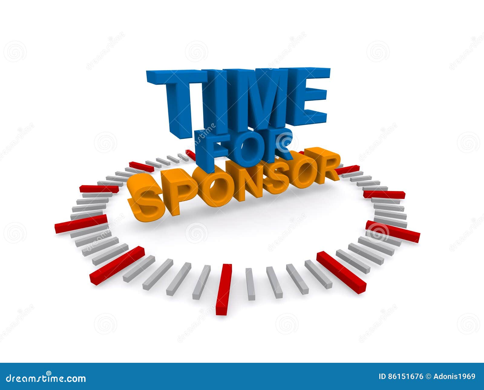 Time for sponsor stock illustration. Illustration of graphic - 86151676