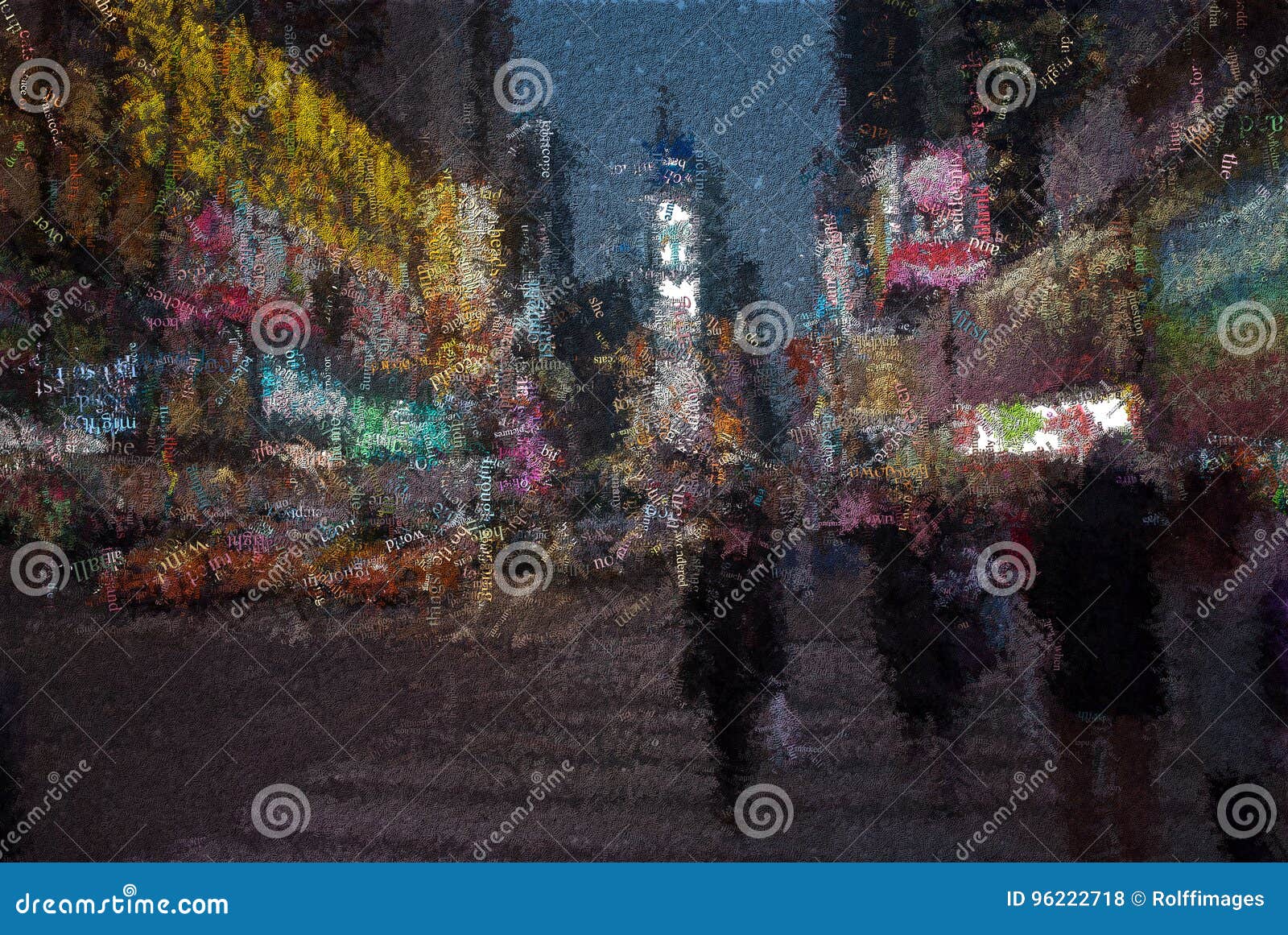 Time square stock illustration. Illustration of american - 96222718