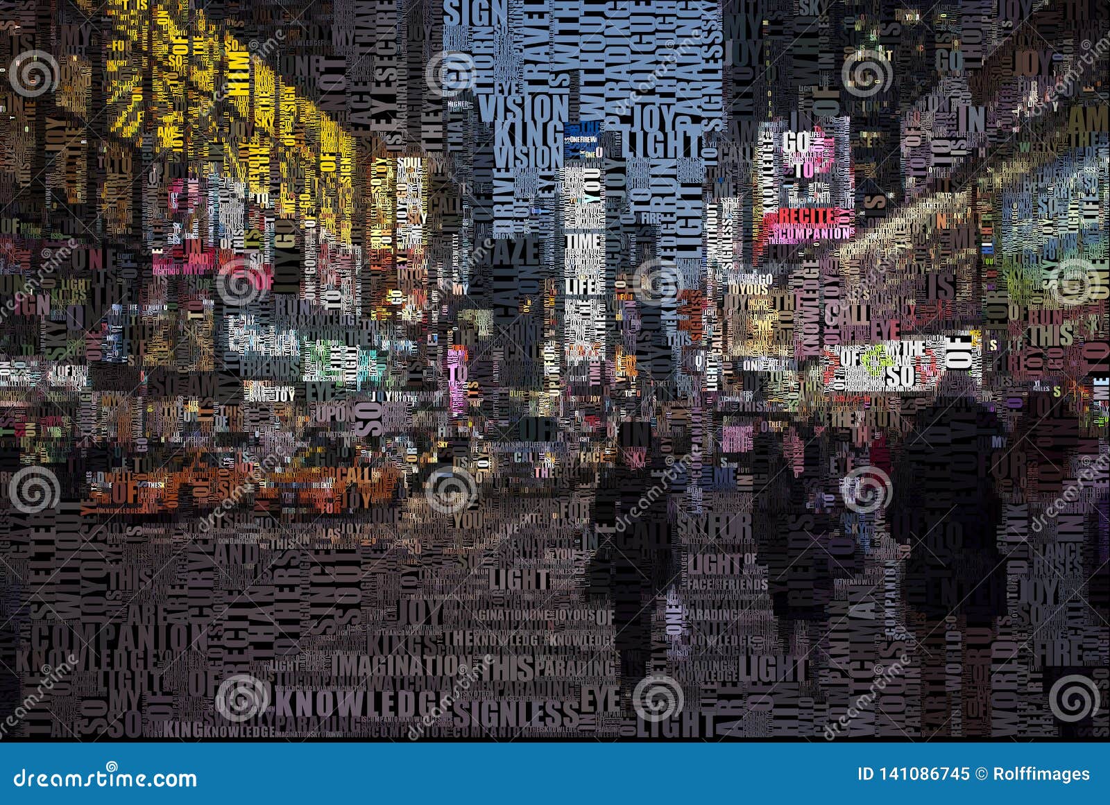 Time square stock illustration. Illustration of square - 141086745