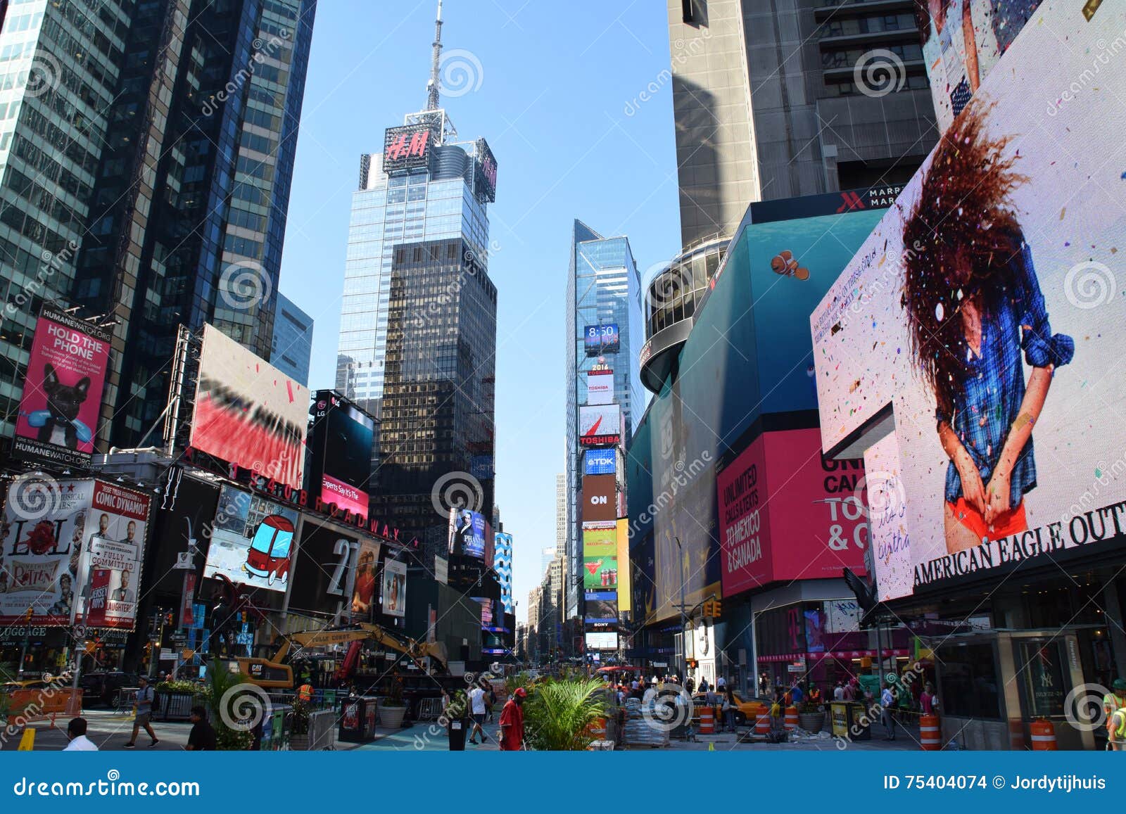 Time Square overview editorial stock image. Image of shot - 75404074