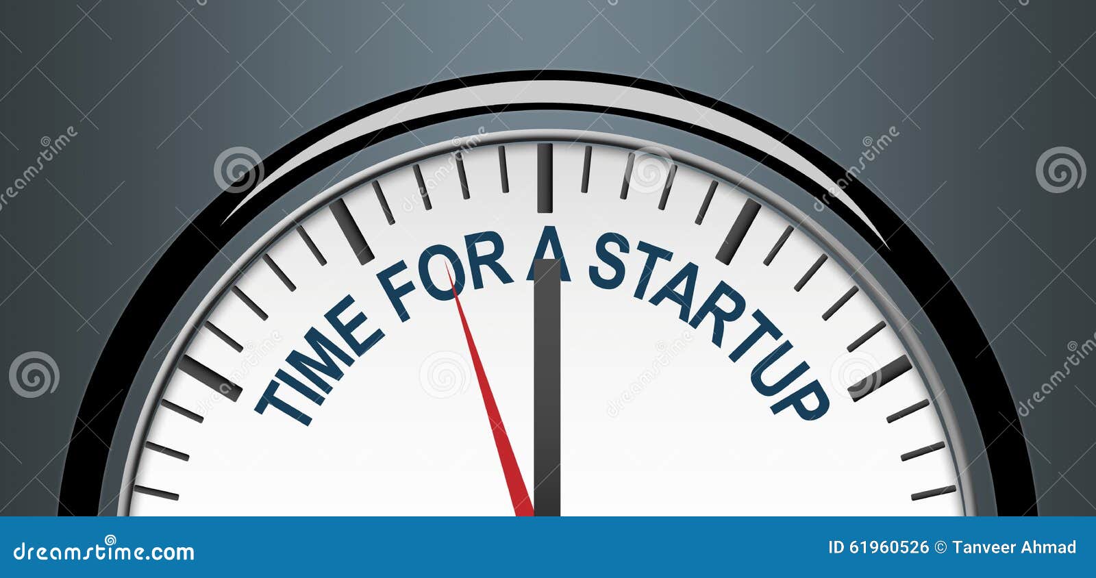 Time for a Startup Concept with Clockface Stock Illustration ...