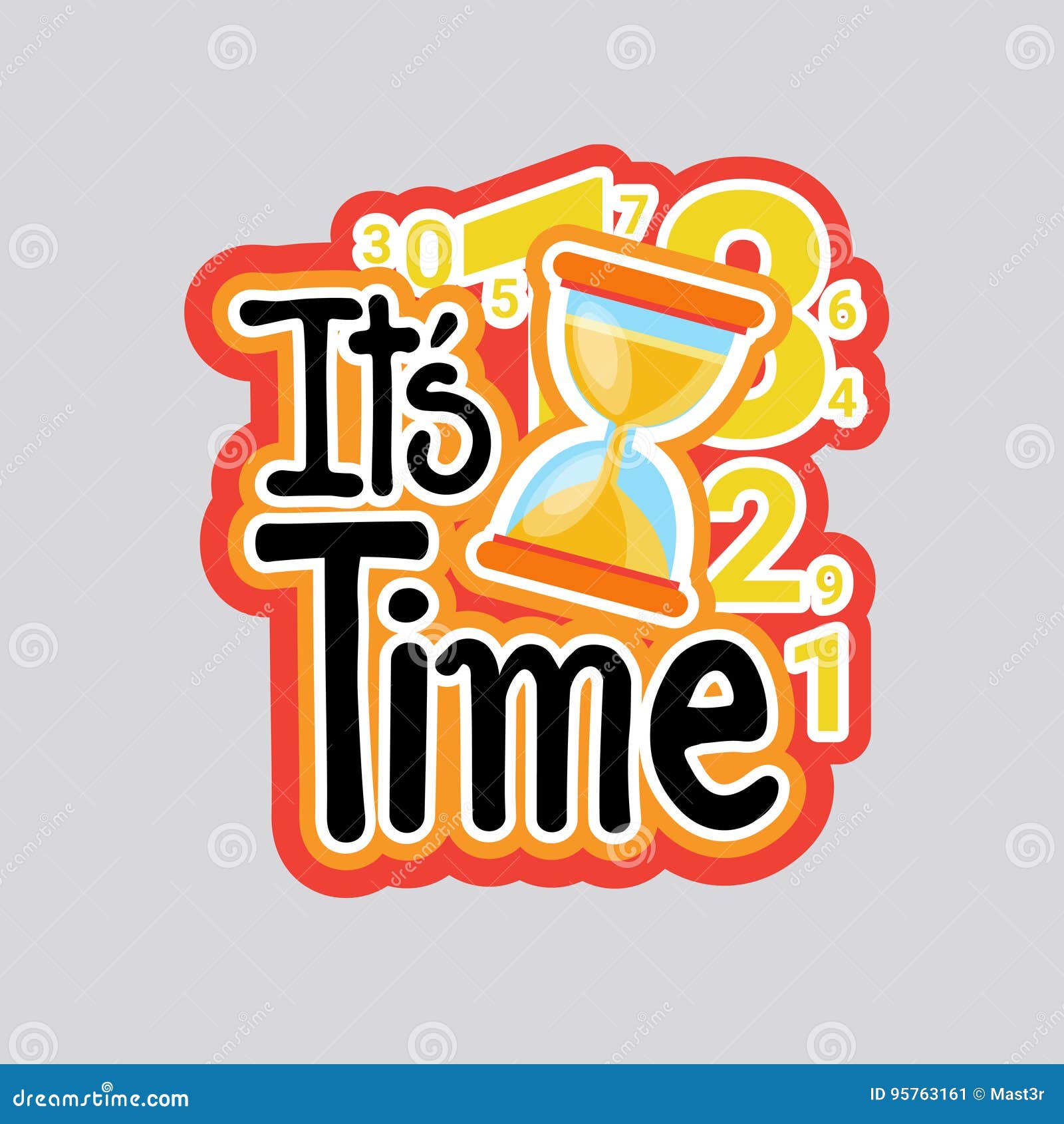 Time Sticker Social Media Network Message Badges Design Stock Vector ...