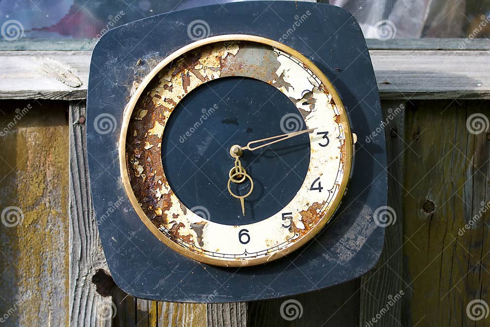 Time Stopped. Very Old Non-working Hours Stock Image - Image of ...