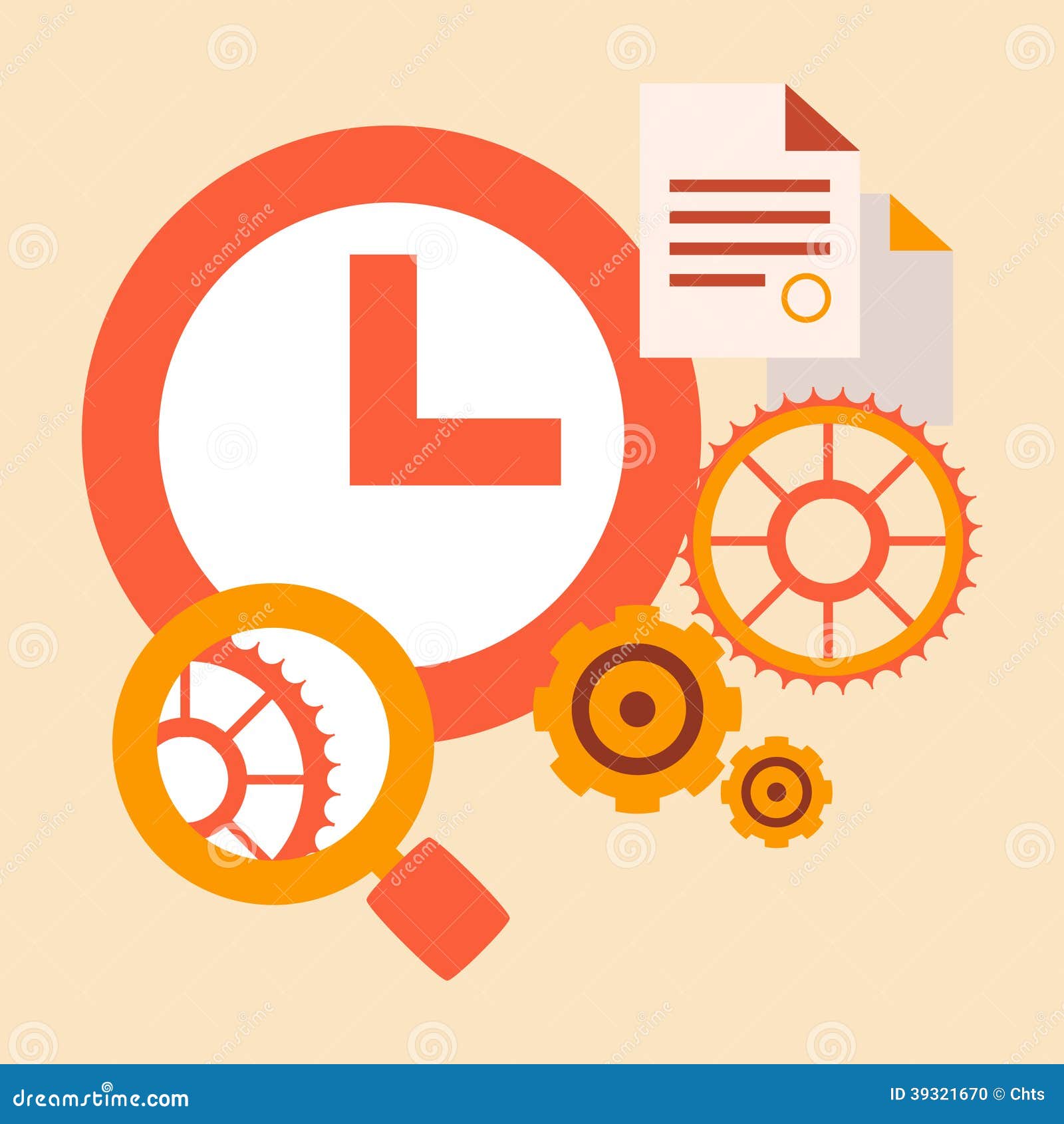 Time Study and Research Tools and Systems Stock Illustration ...