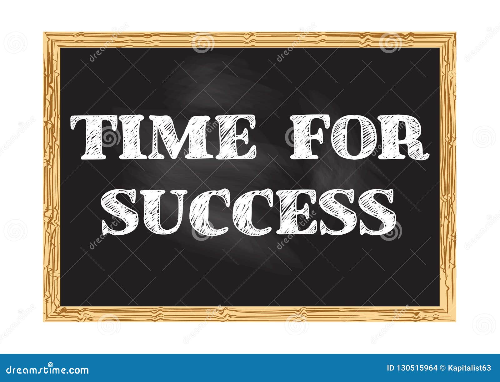 Time for Success Blackboard Notice Vector Illustration Stock Vector ...