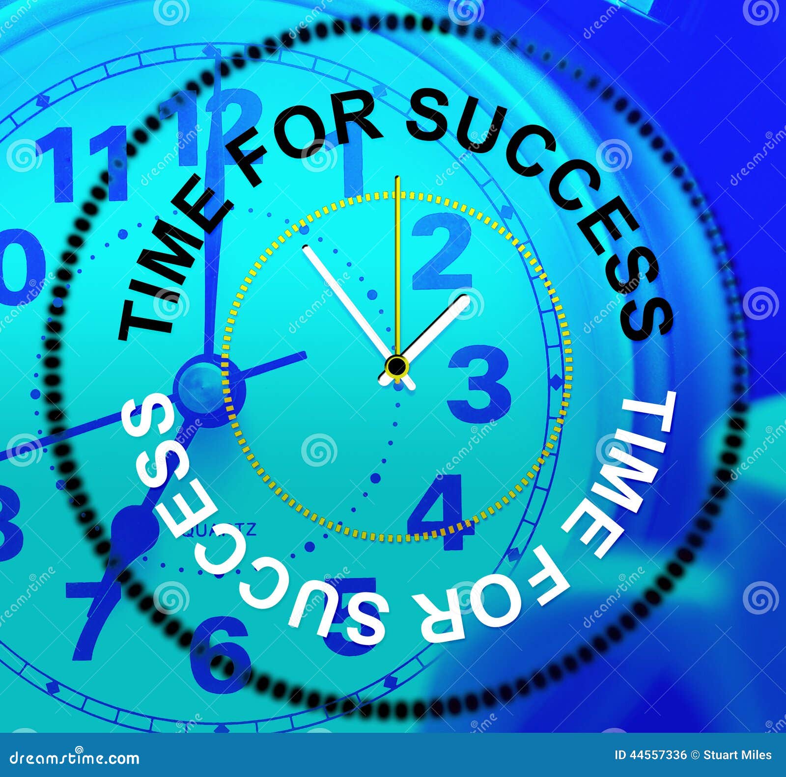 Time for Success Represents Triumphant Win and Progress Stock ...