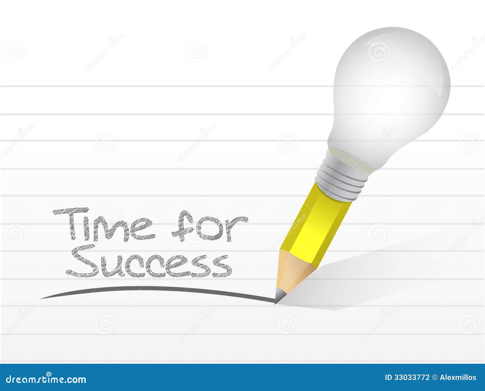 Time for Success Written on a Notepad Stock Illustration - Illustration ...