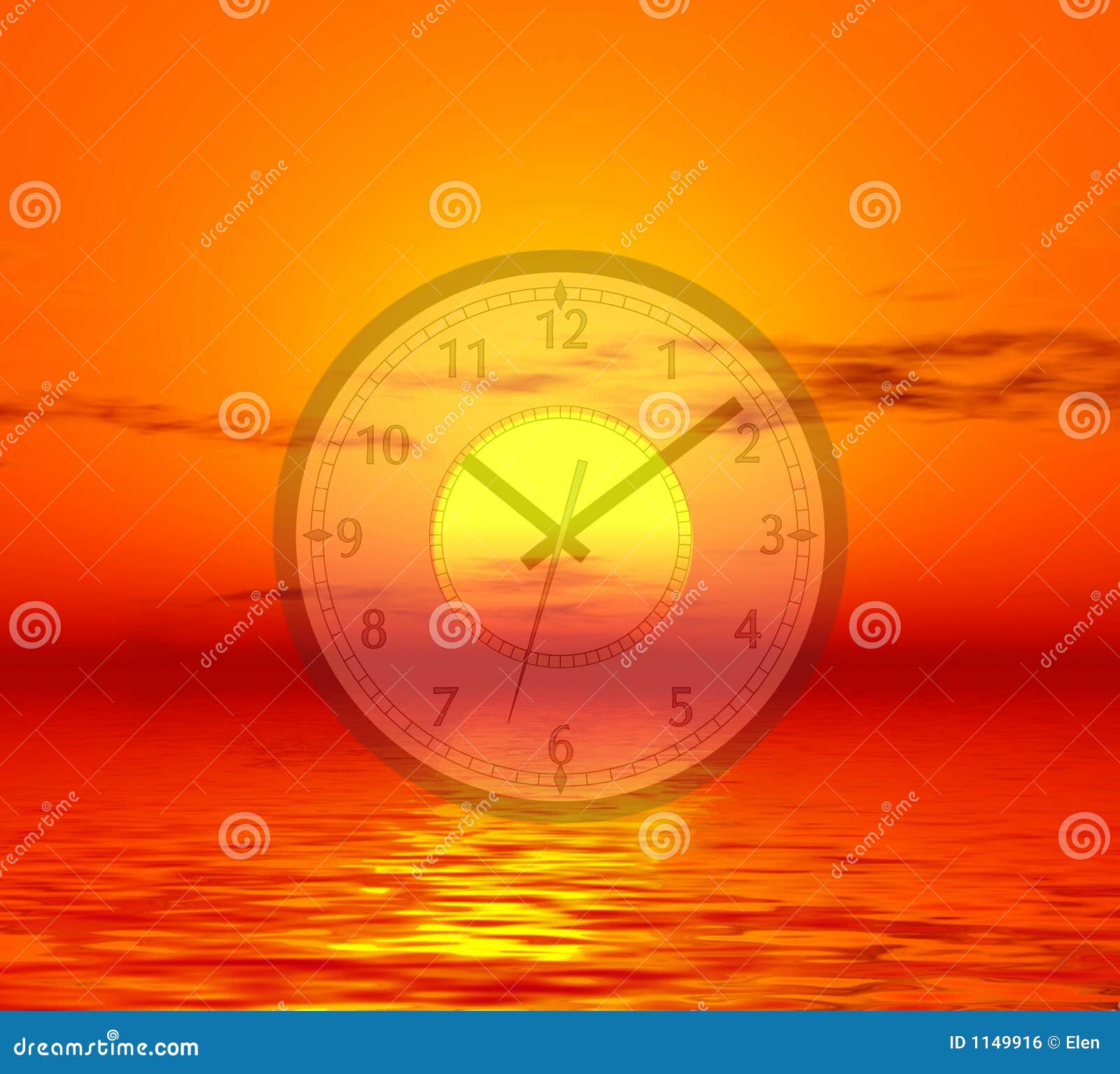 Time of a sunset stock illustration. Illustration of figure - 1149916