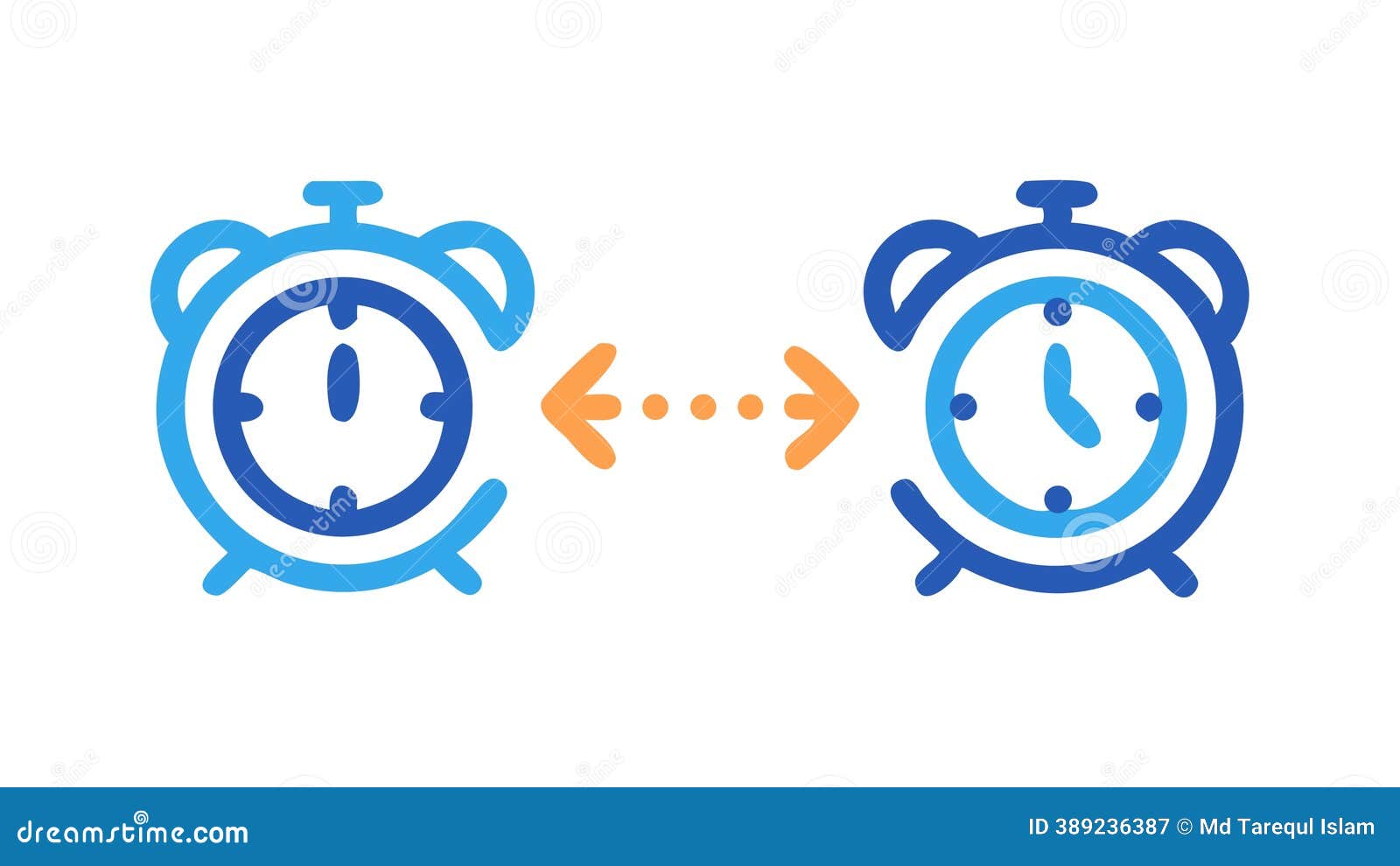 Time Synchronization Diagram - Vector Illustration | CartoonDealer.com ...