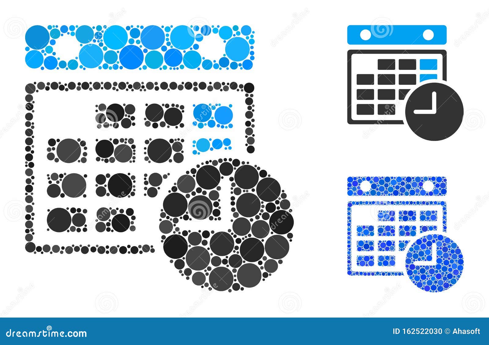 Time Table Mosaic Icon of Spheric Items Stock Vector - Illustration of ...