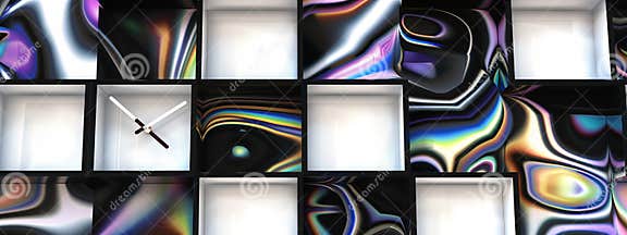 Time Takes on a Psychedelic Form with a Mesmerizing Clock Stock ...