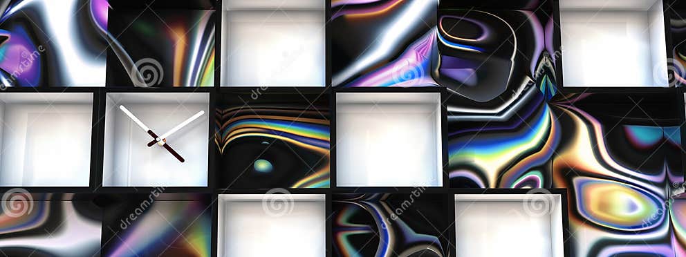 Time Takes on a Psychedelic Form with a Mesmerizing Clock Stock ...