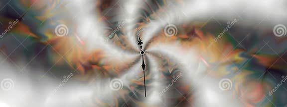 Time Takes on a Psychedelic Form with a Mesmerizing Clock. Stock ...