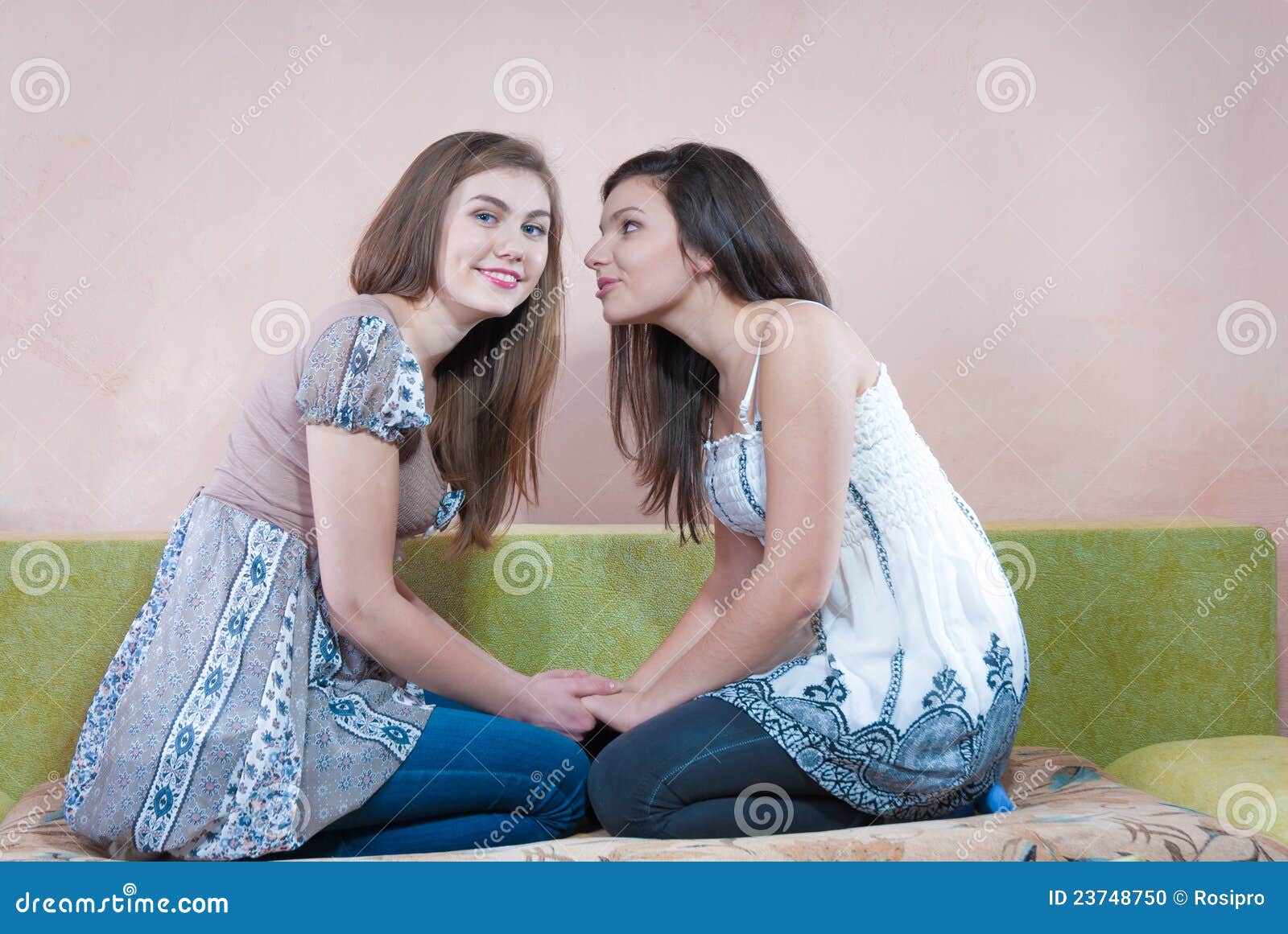 Time for Talking, Chatting by Two Girl Friends Stock Photo - Image of ...