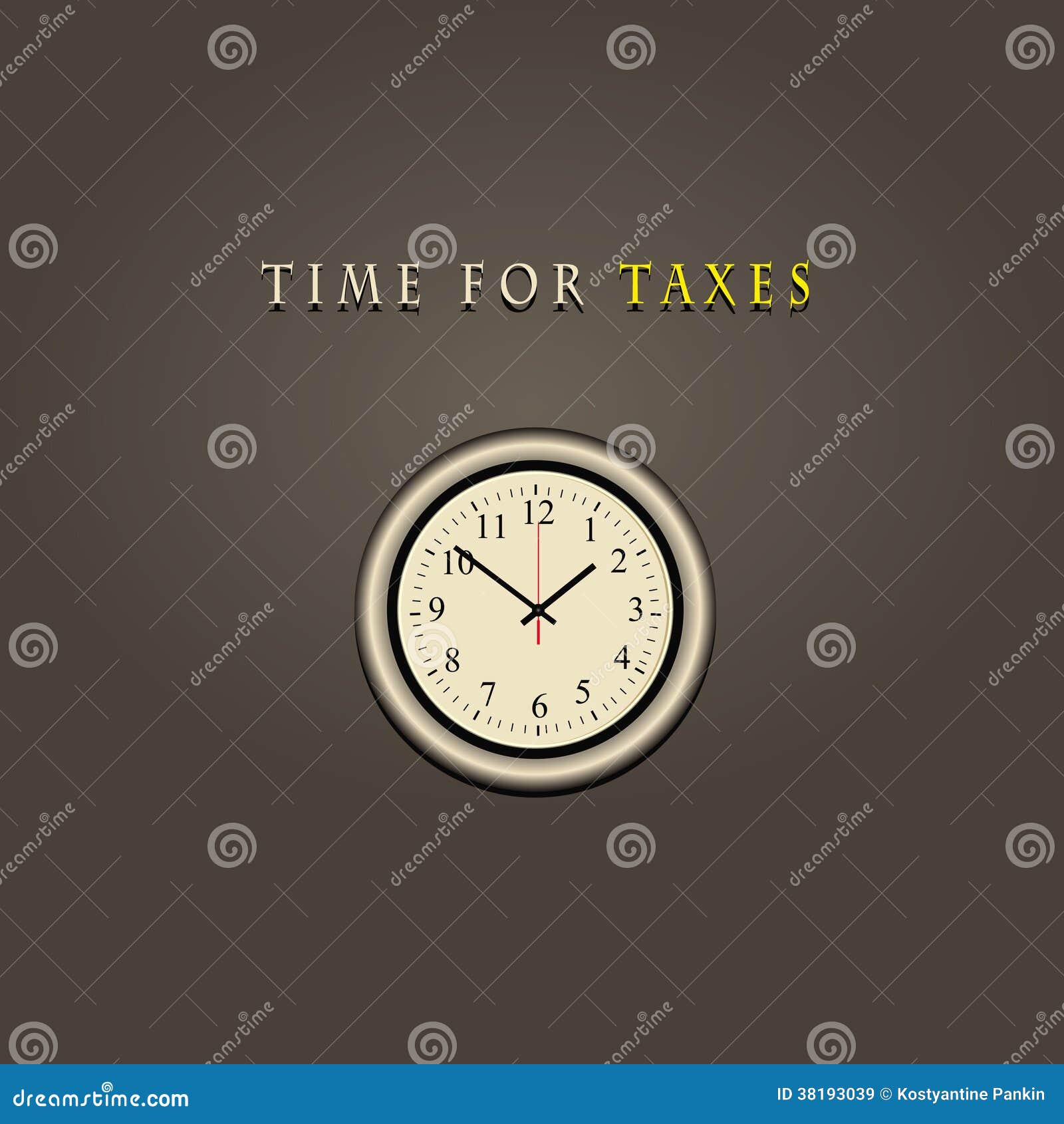 Time for taxes stock vector. Illustration of countdown - 38193039