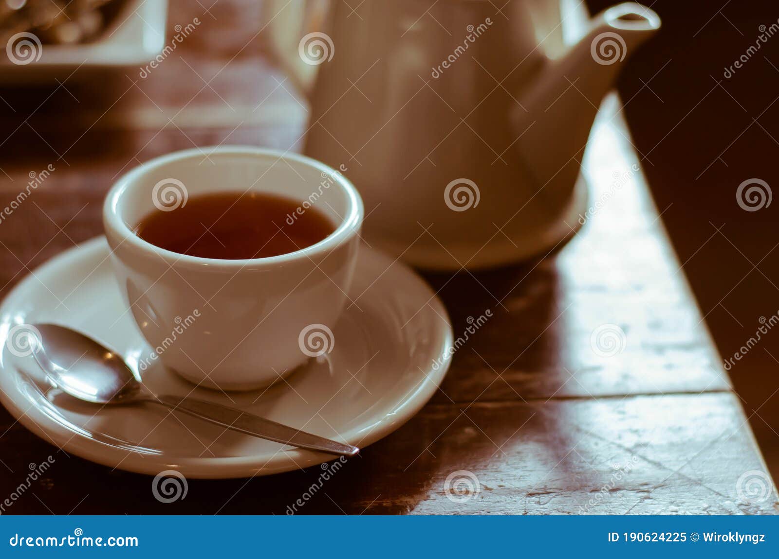 Relaxing Time of Tea Break. Stock Image - Image of spoon, ceramic ...
