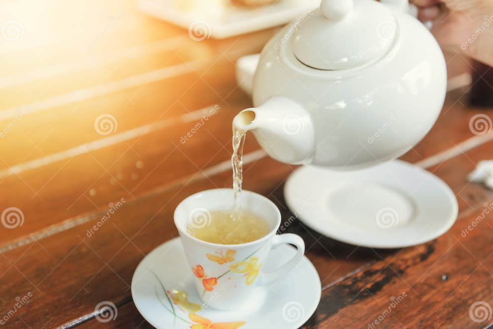 Time of Tea Break. stock photo. Image of china, service - 93455066