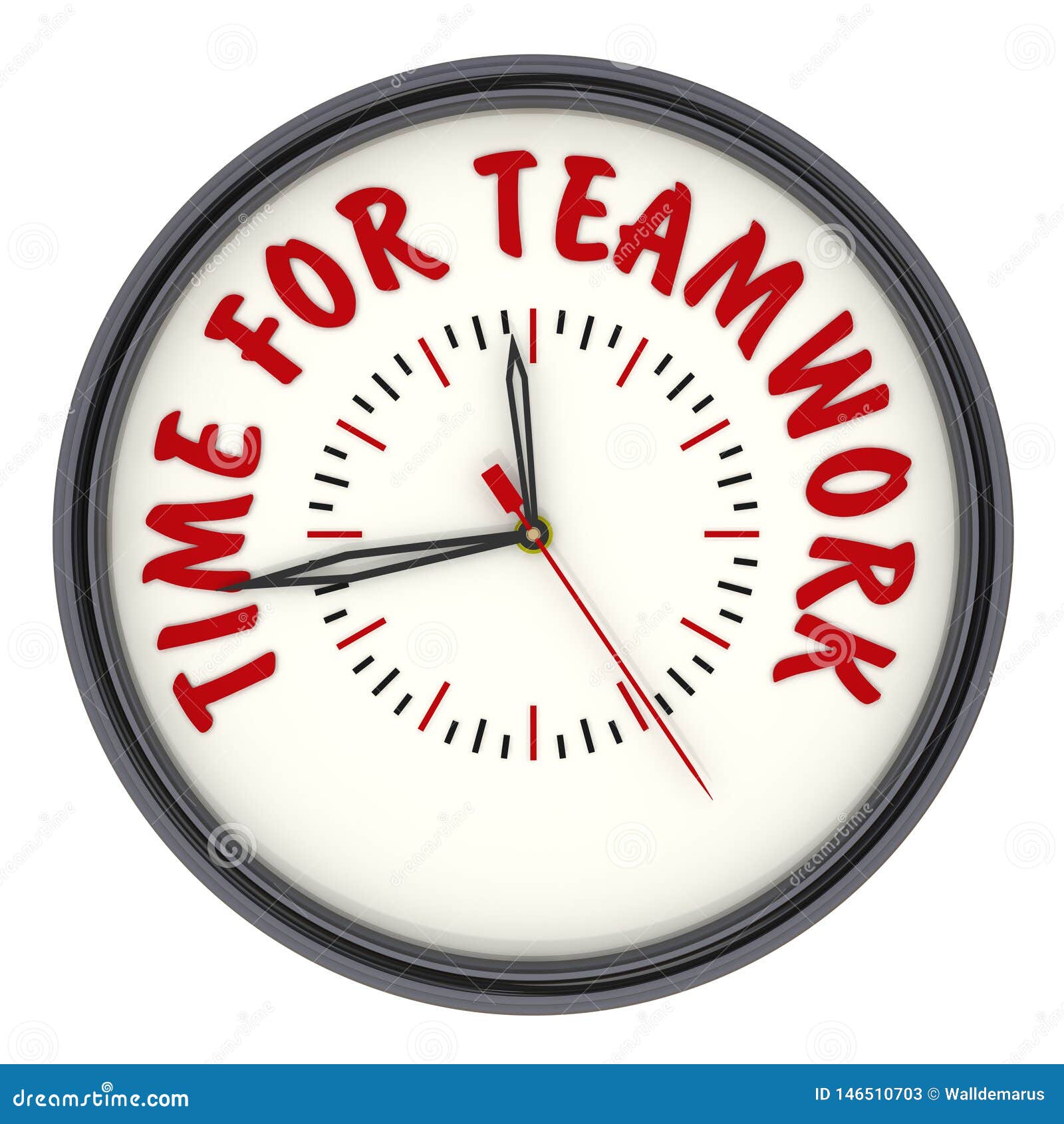 Time for Teamwork. Watches with Text Stock Illustration - Illustration ...