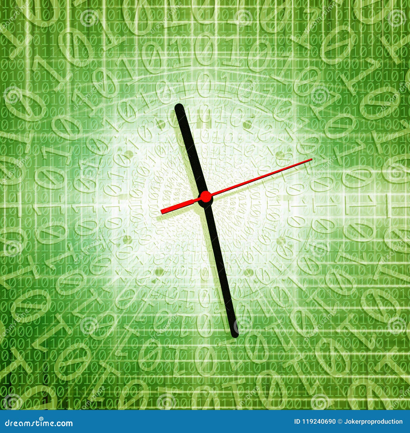Time and Technology Concept Stock Illustration - Illustration of binary ...