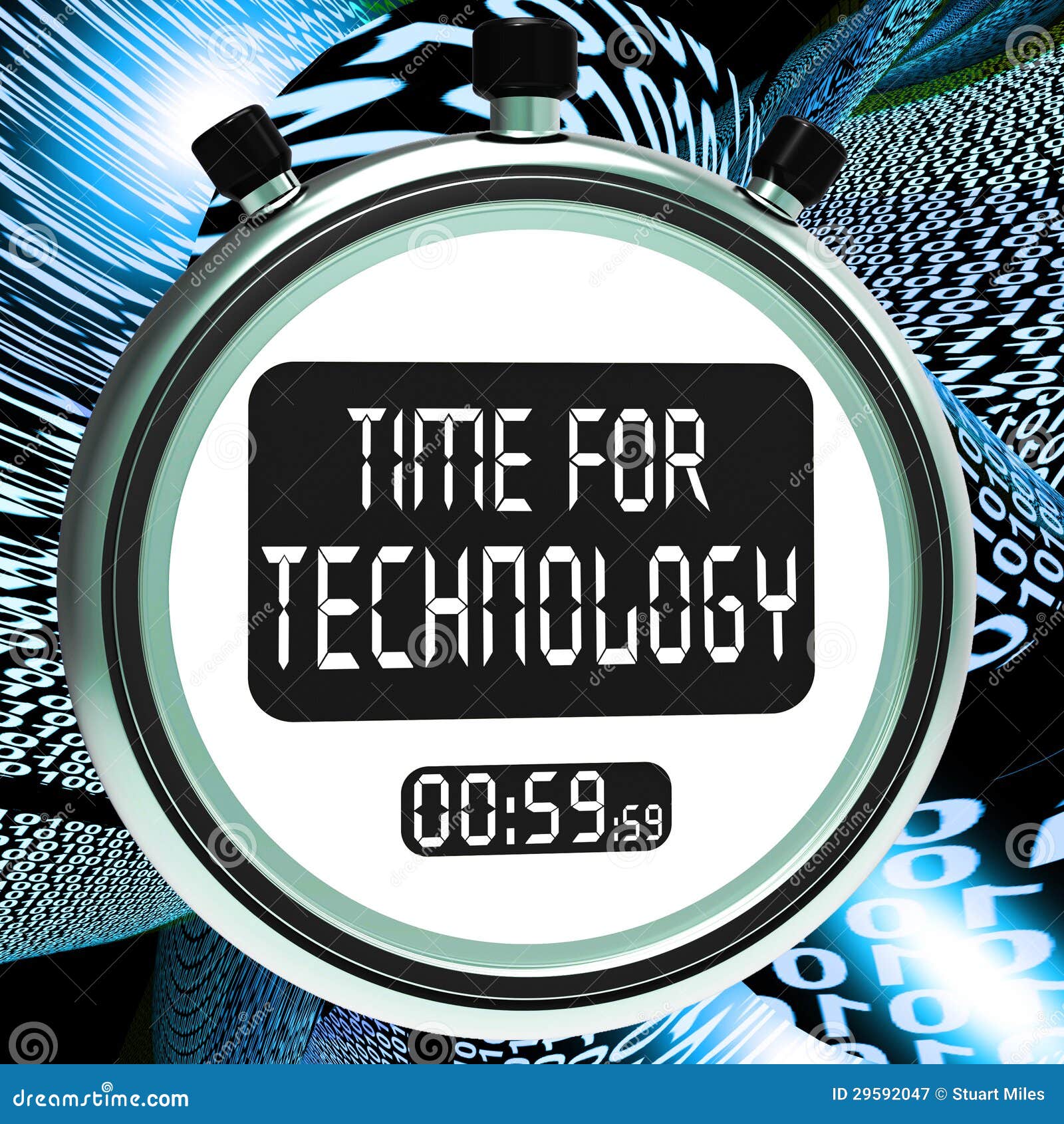 Time for Technology Message Showing Innovation Stock Illustration ...