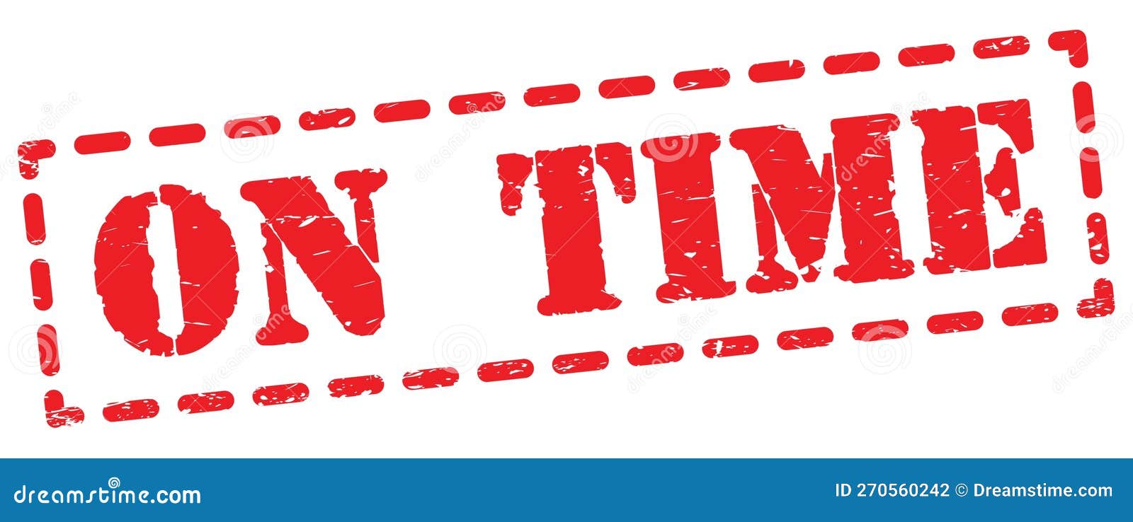 On TIME Text Written on Red Stamp Sign Stock Illustration ...