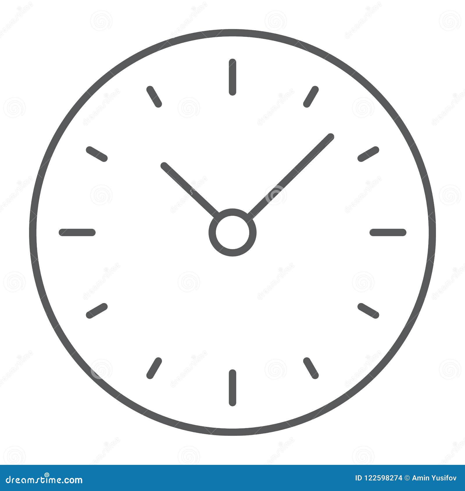 Time Thin Line Icon, Clock and Minute, Hour Sign Stock Vector ... Time Thin Line Icon, Clock and Minute, Hour Sign Stock Vector ...