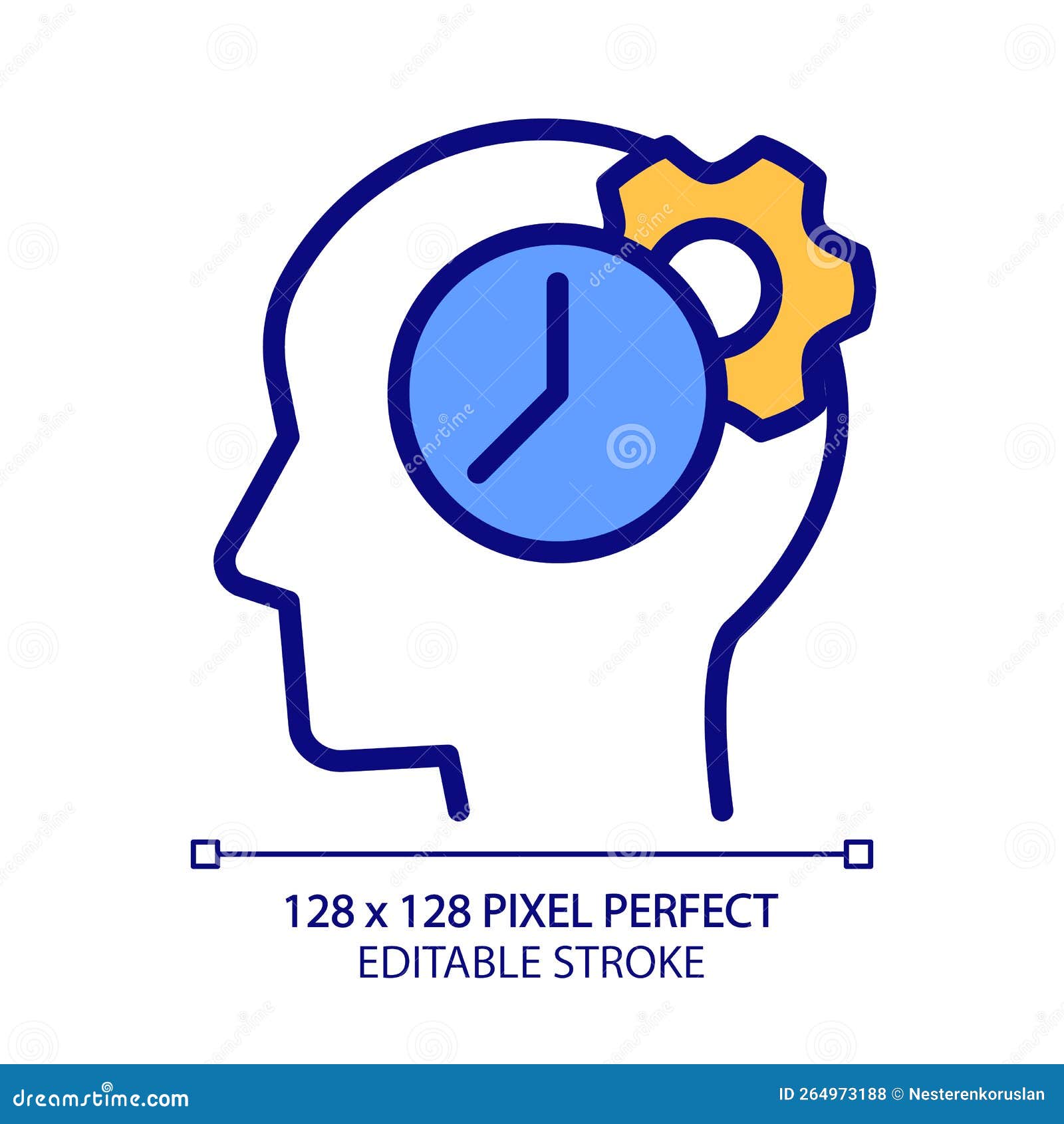 Time for Thinking Process Pixel Perfect RGB Color Icon Stock Vector ... Time for Thinking Process Pixel Perfect RGB Color Icon Stock Vector ...