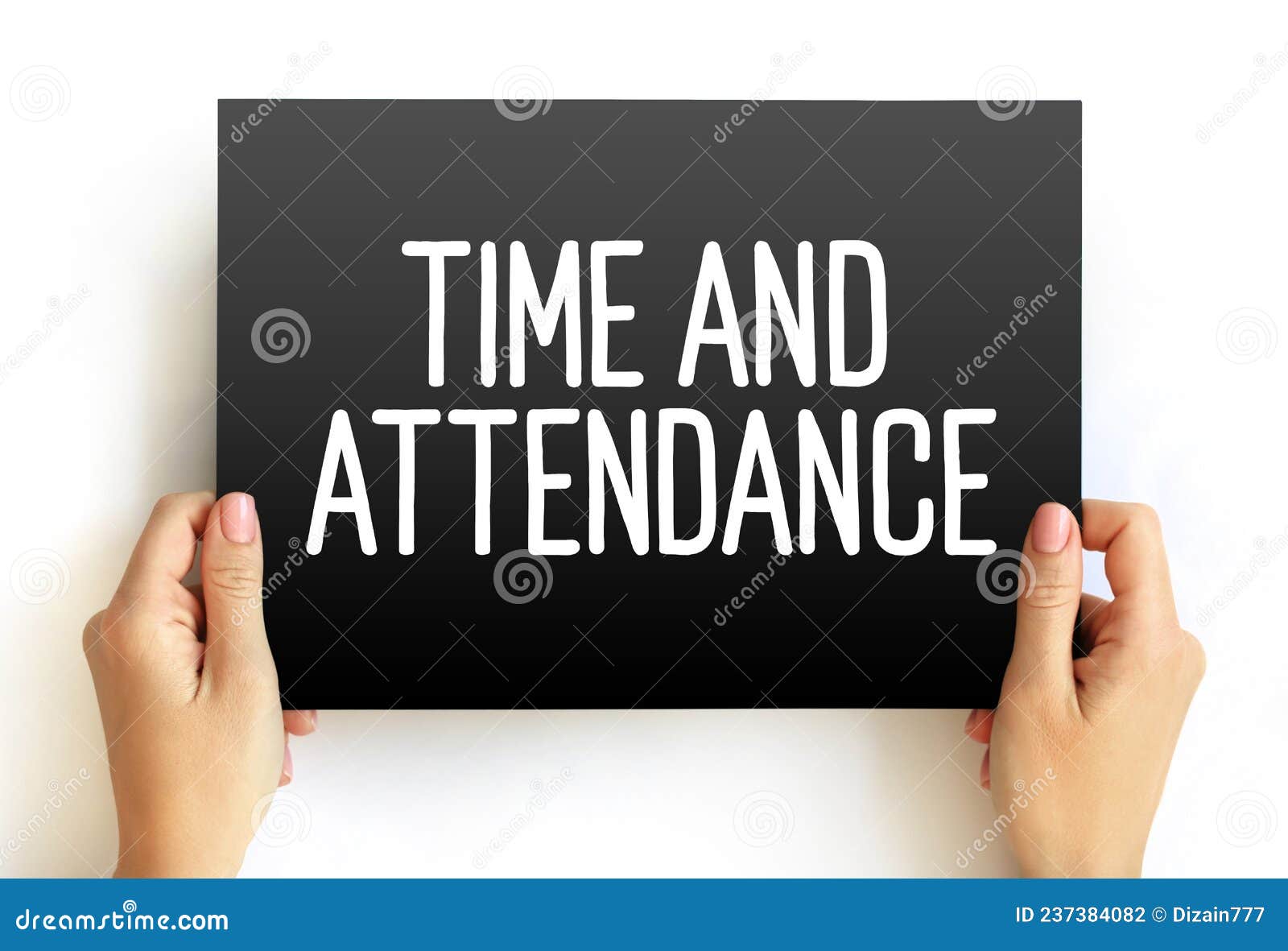 Time & Attendance Text on Card, Concept Background Stock Photo - Image ...
