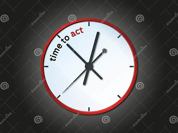 Time to act clock stock illustration. Illustration of limited - 39079705