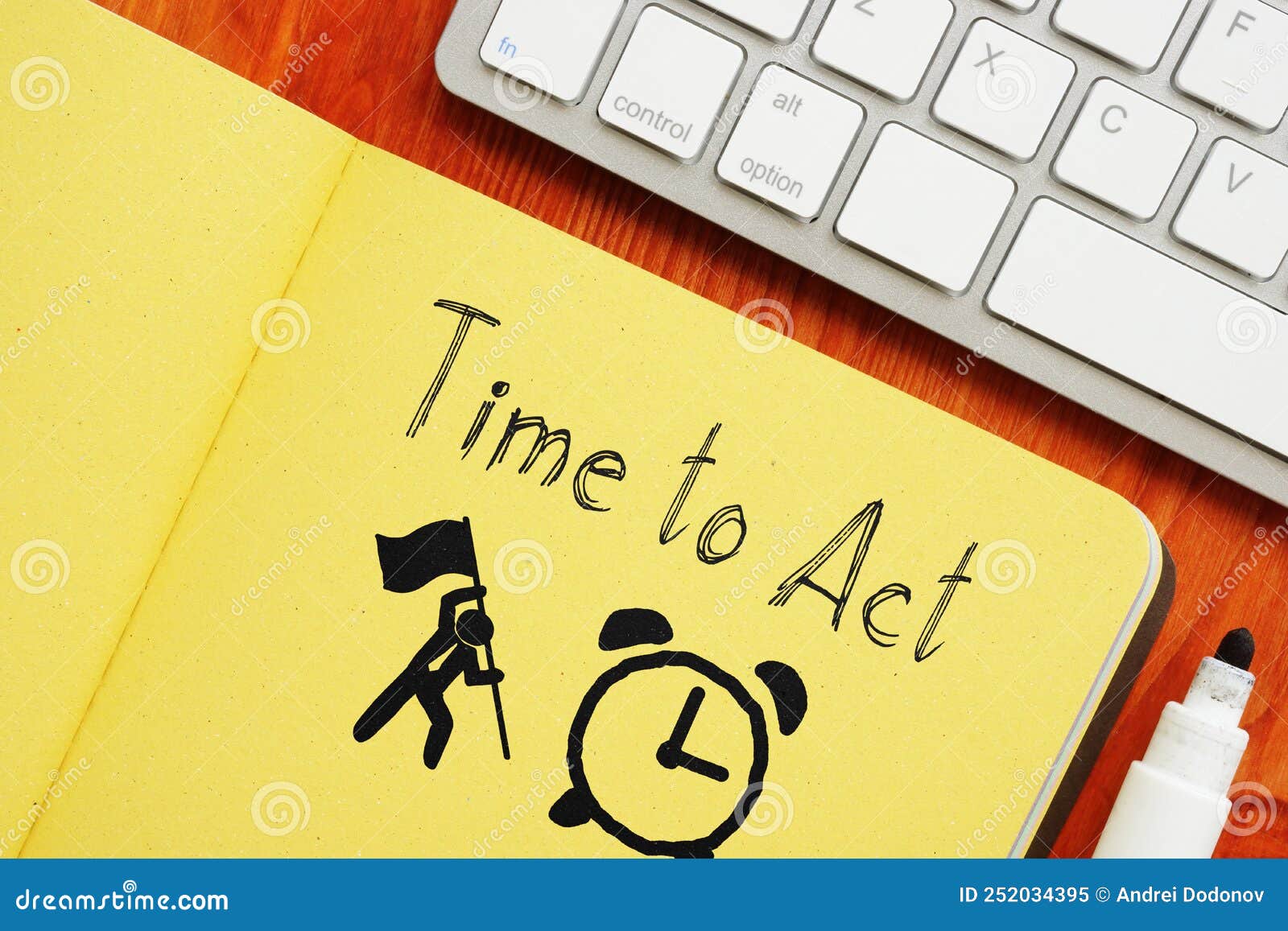 Time To Act is Shown Using the Text Stock Image - Image of abstract ...