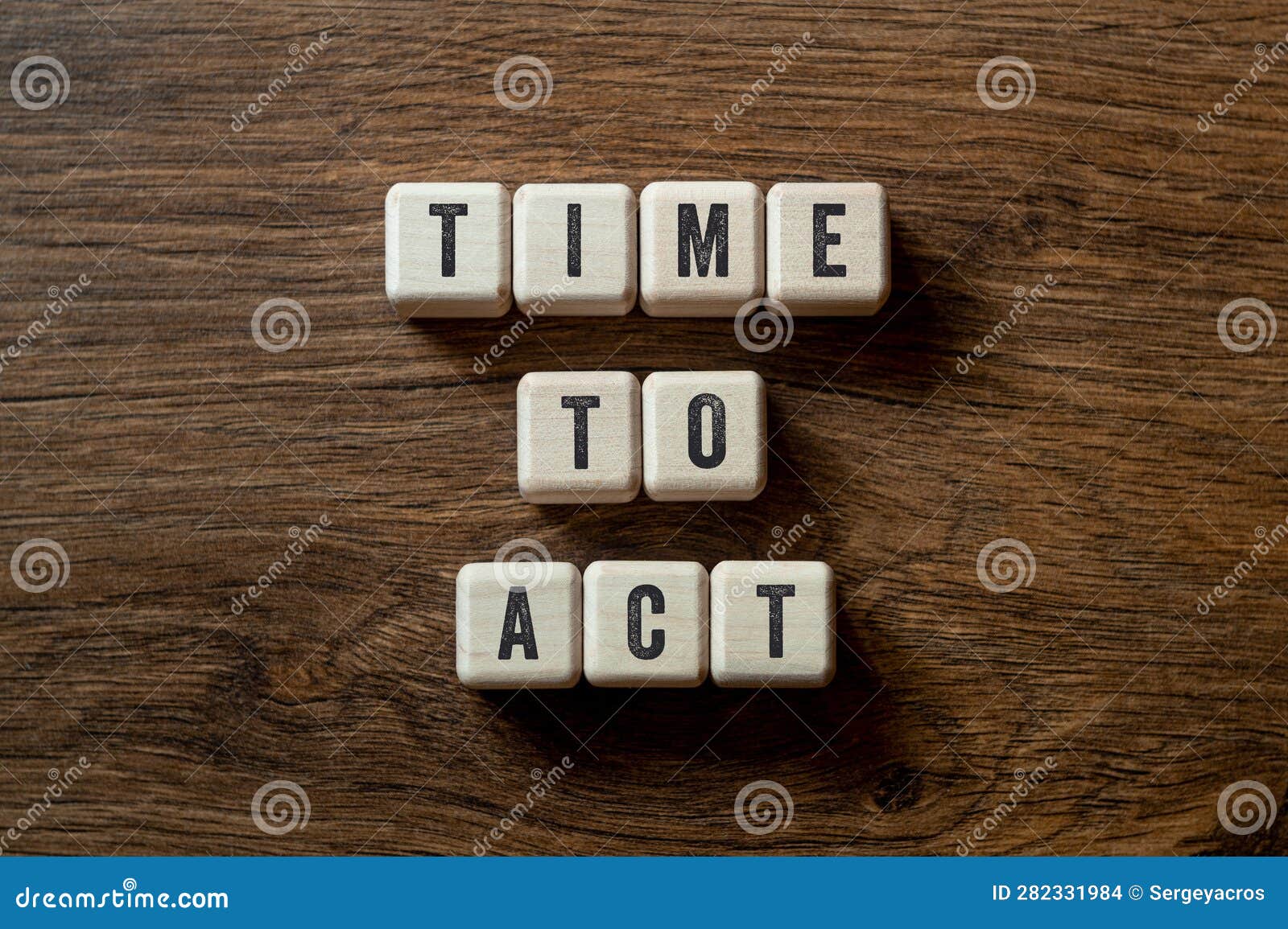 Time To Act - Word Concept on Building Blocks, Text Stock Photo - Image ...