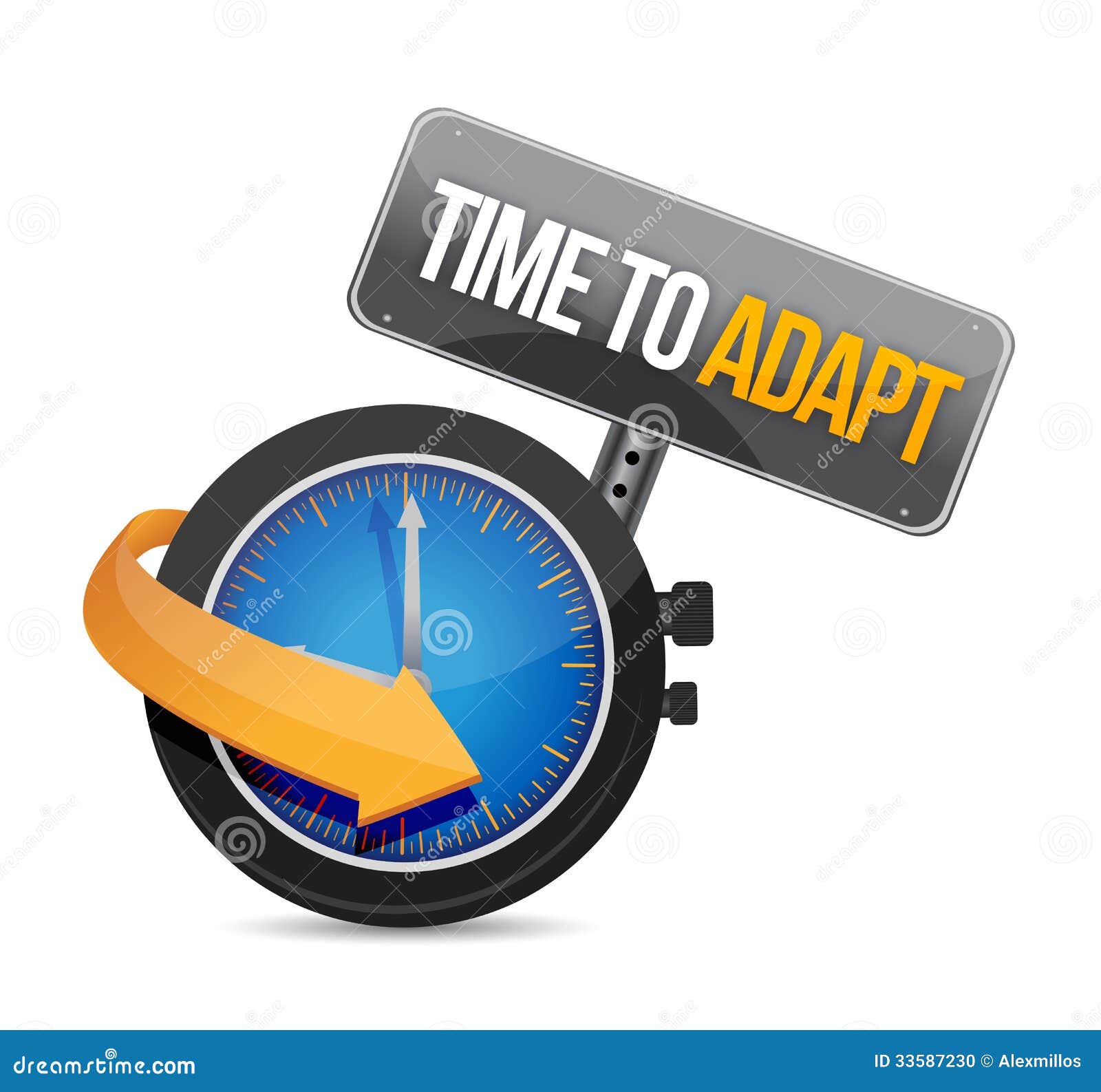 Time To Adapt Watch Concept Illustration Stock Illustration ...