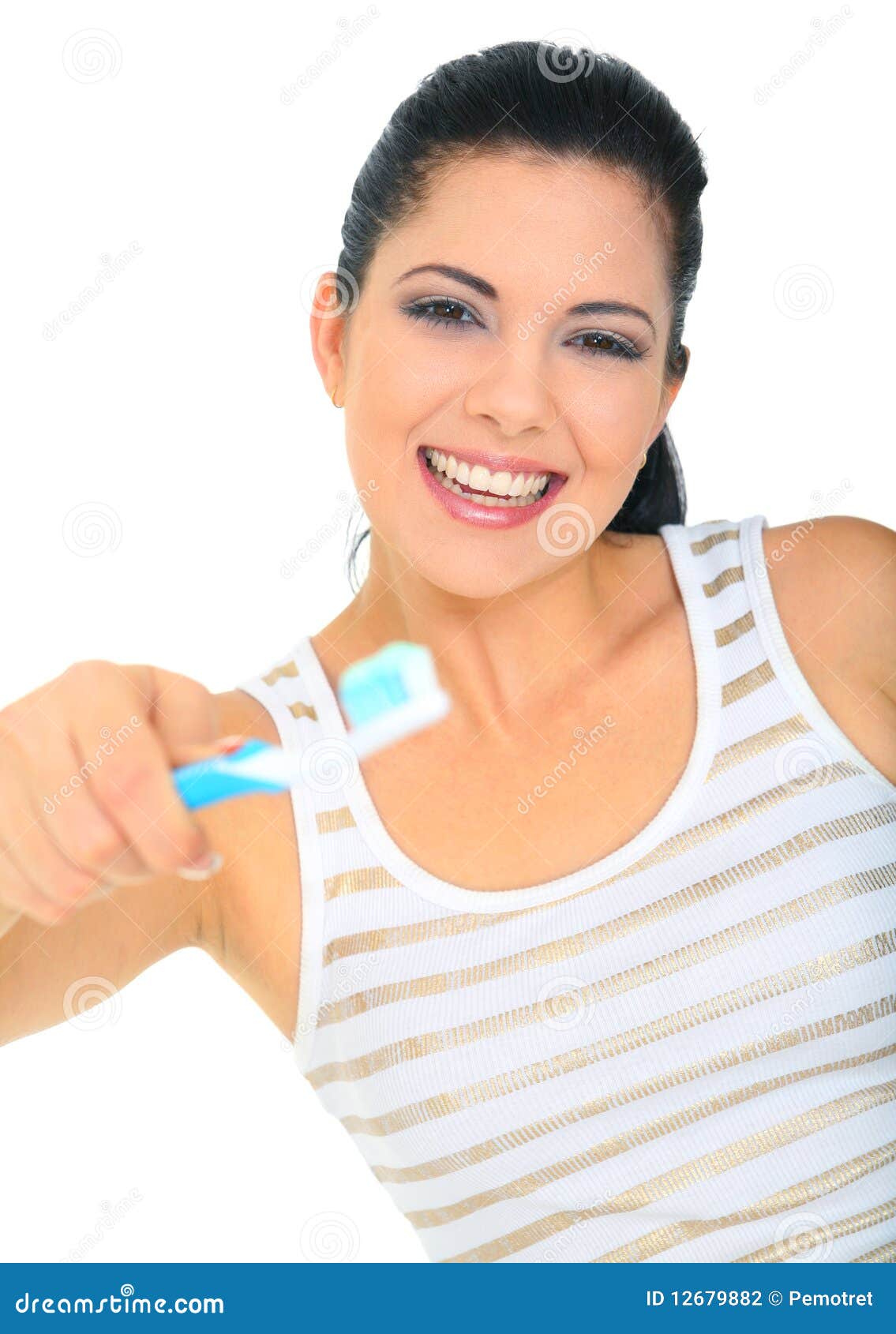 Time To Brush Teeth stock photo. Image of person, pretty - 12679882
