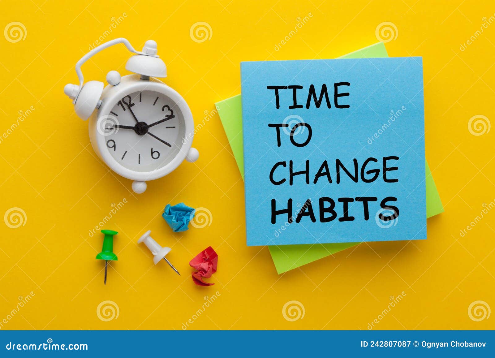 Time To Change Habits stock image. Image of lifestyle - 242807087