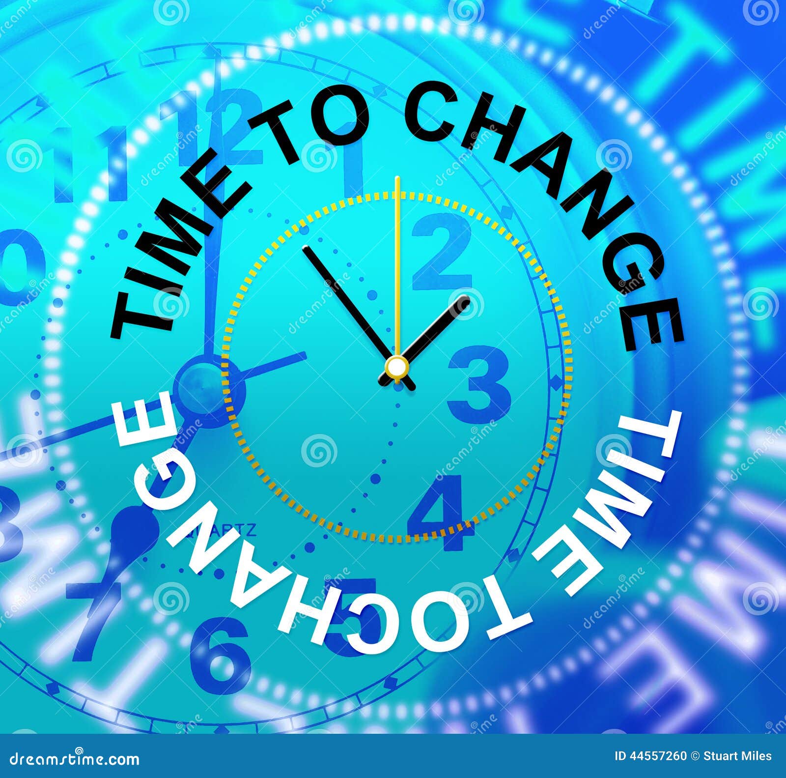 Time For Rethink Text Message With Clock And Sign Board Stock Image ...