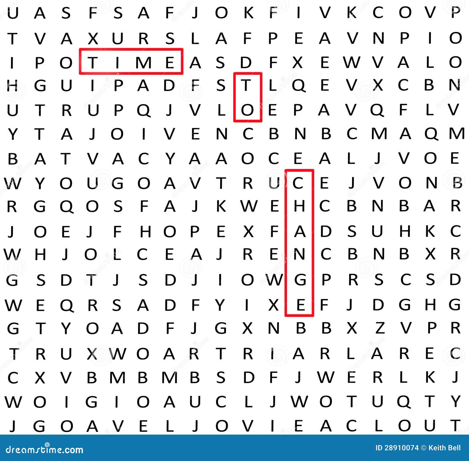 Time to Change Word Search stock illustration. Illustration of time ...