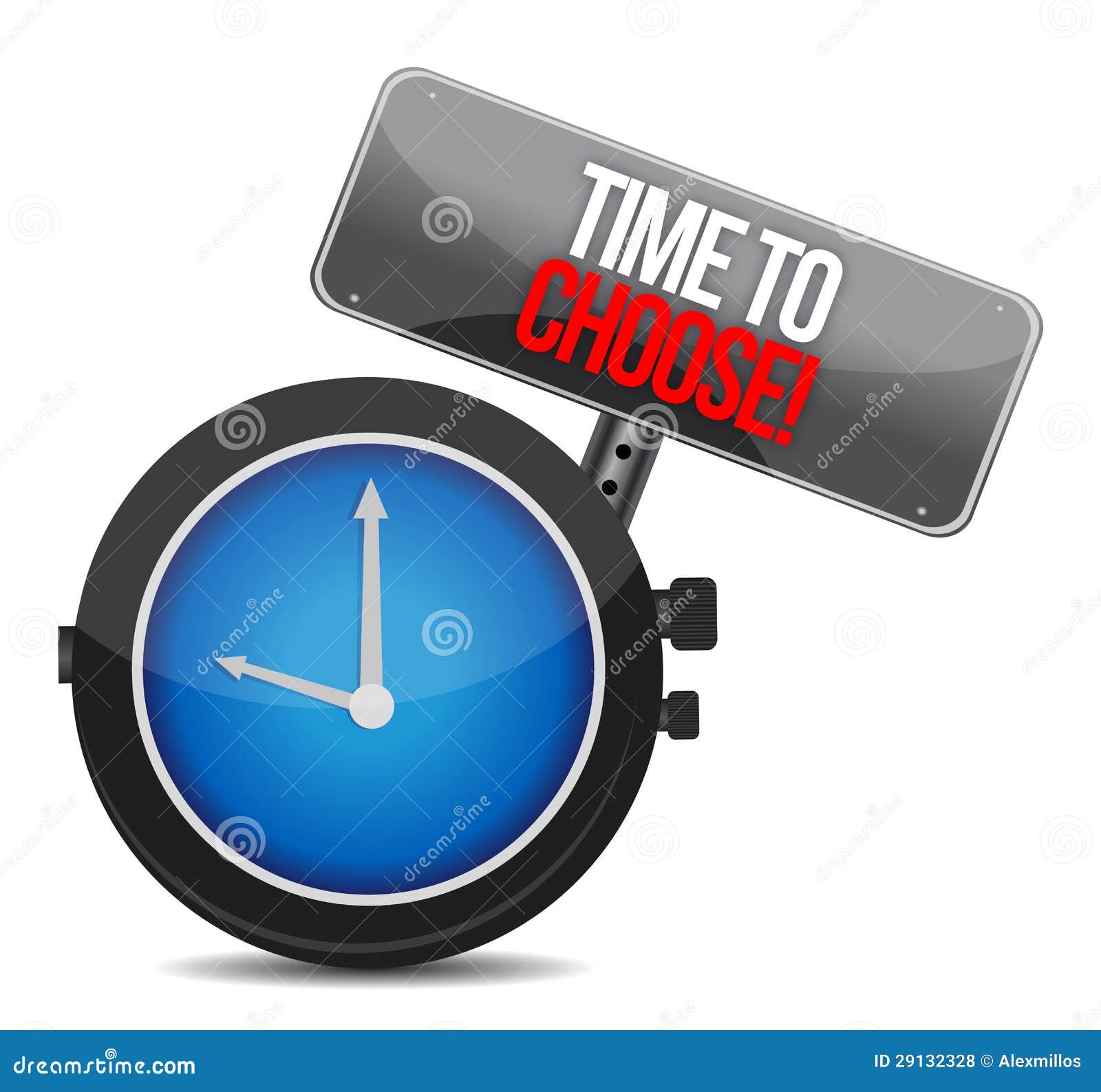 Time to Choose watch stock illustration. Illustration of decide - 29132328