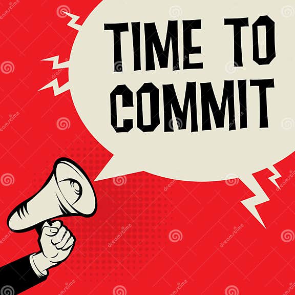 Time To Commit Business Concept Stock Vector - Illustration of ...