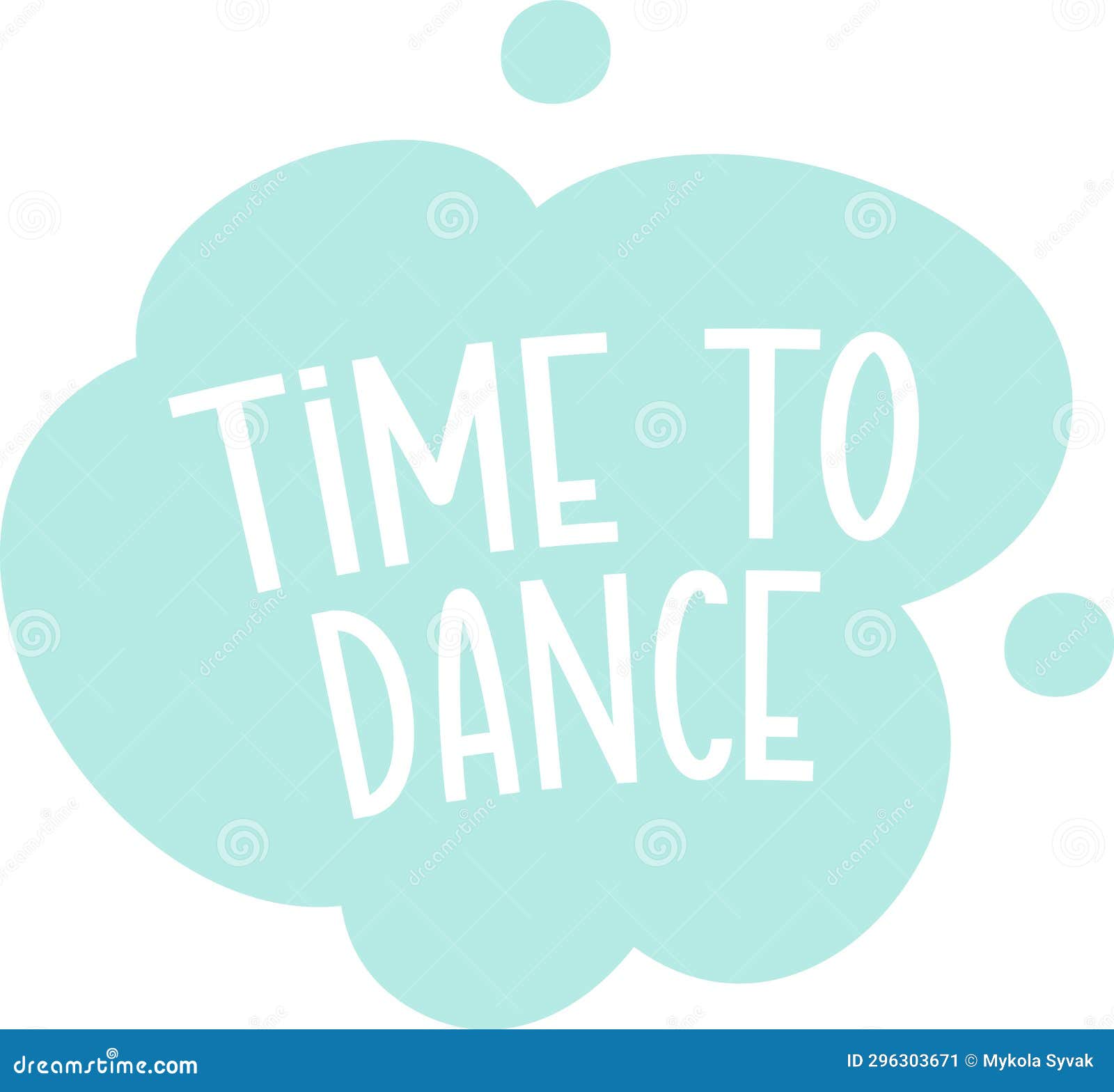 Time To Dance Cloud Sticker Stock Illustration - Illustration of ...