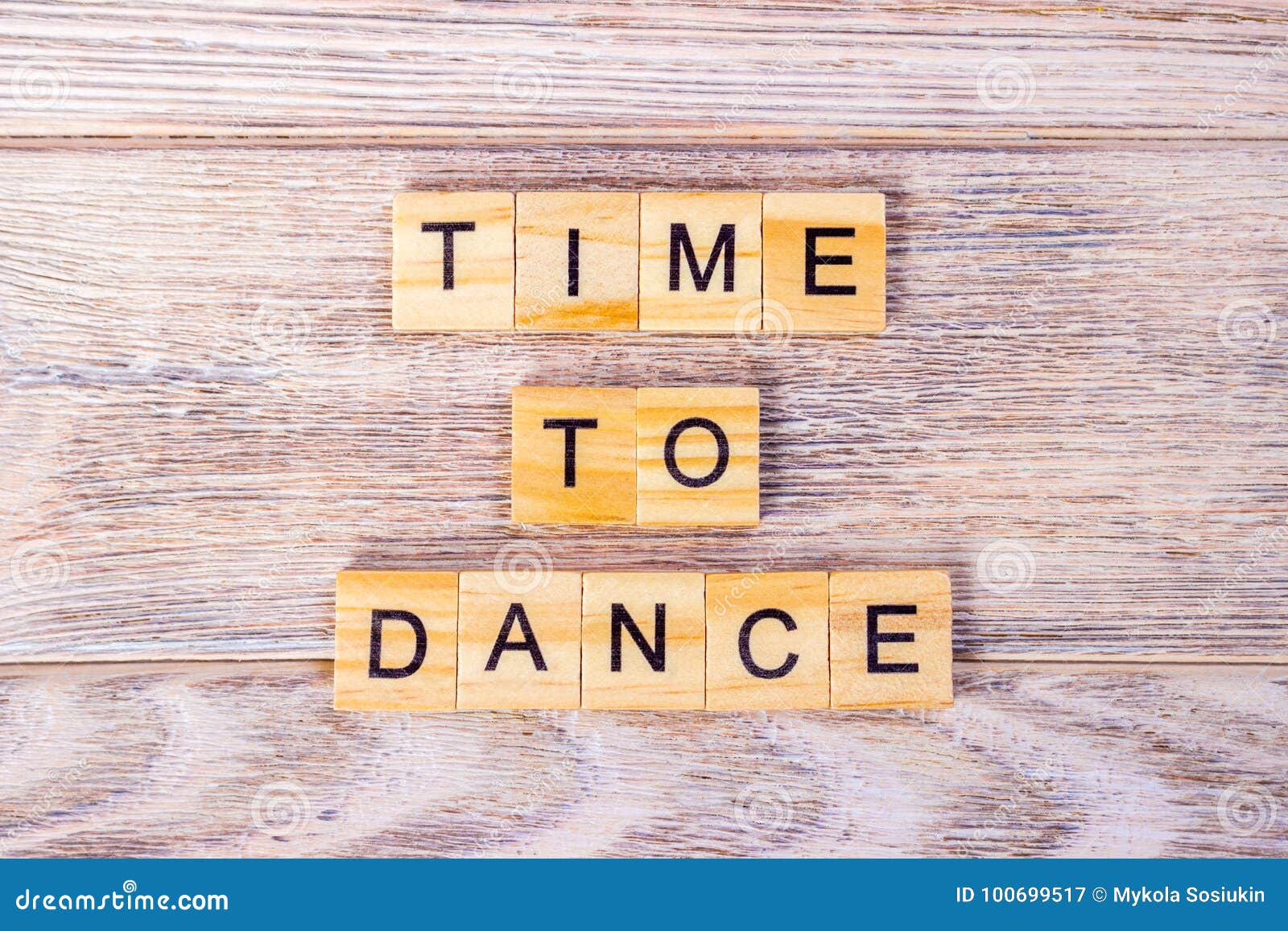 Time To Dance Text on Wooden Cubes Stock Image - Image of cube ...