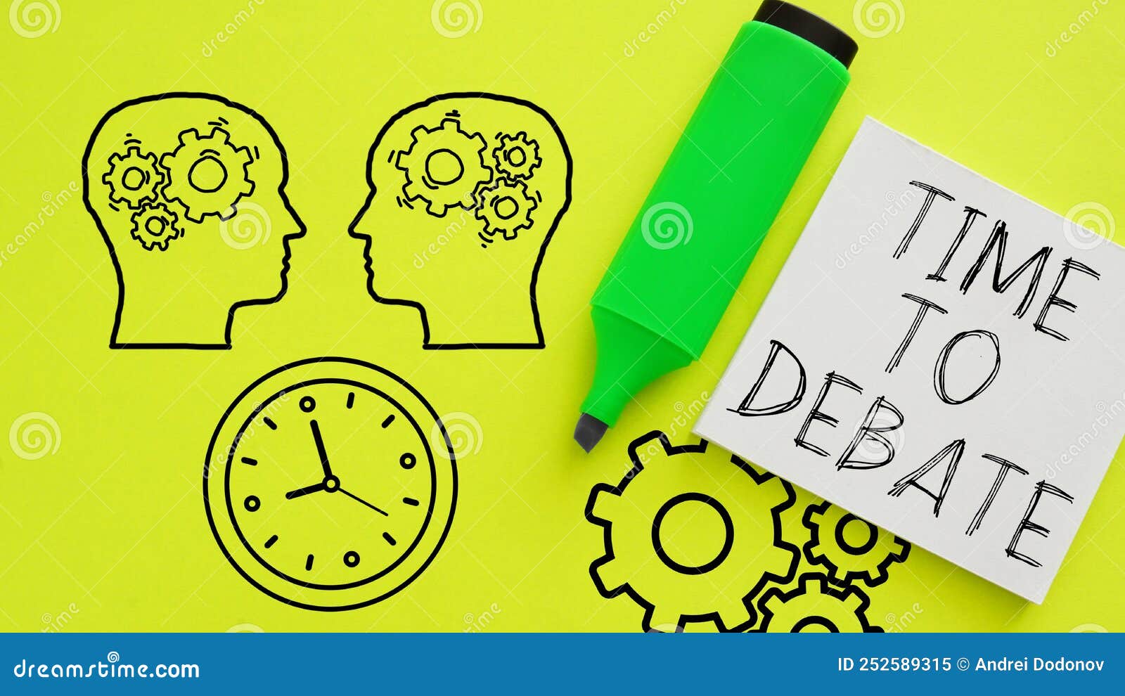 Time To Debate is Shown Using the Text Stock Image - Image of answer ...