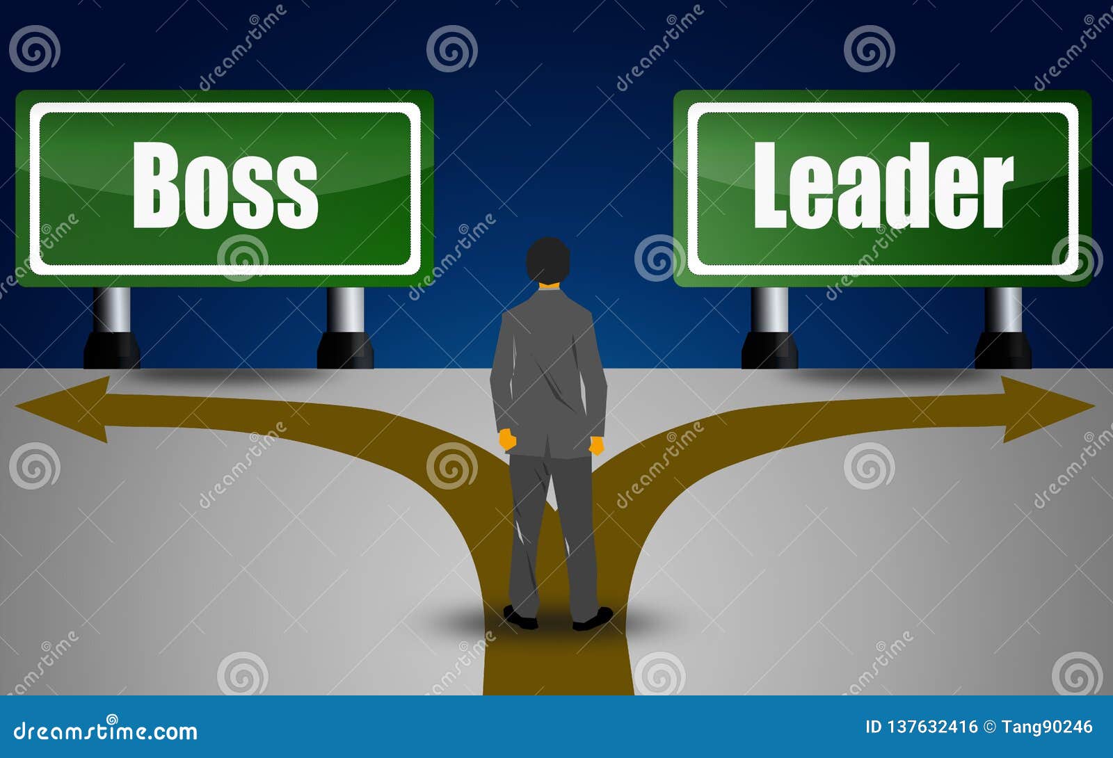 Time To Decide, Boss or Leader Stock Illustration - Illustration of ...