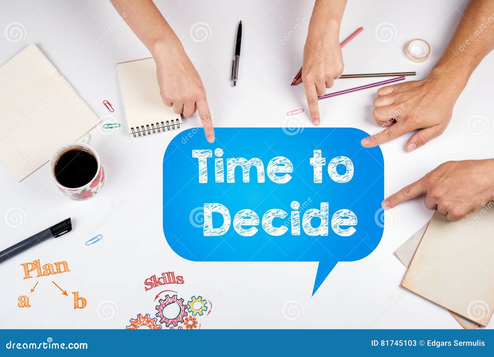Time To Decide. the Meeting at the White Office Table. Stock Image ...