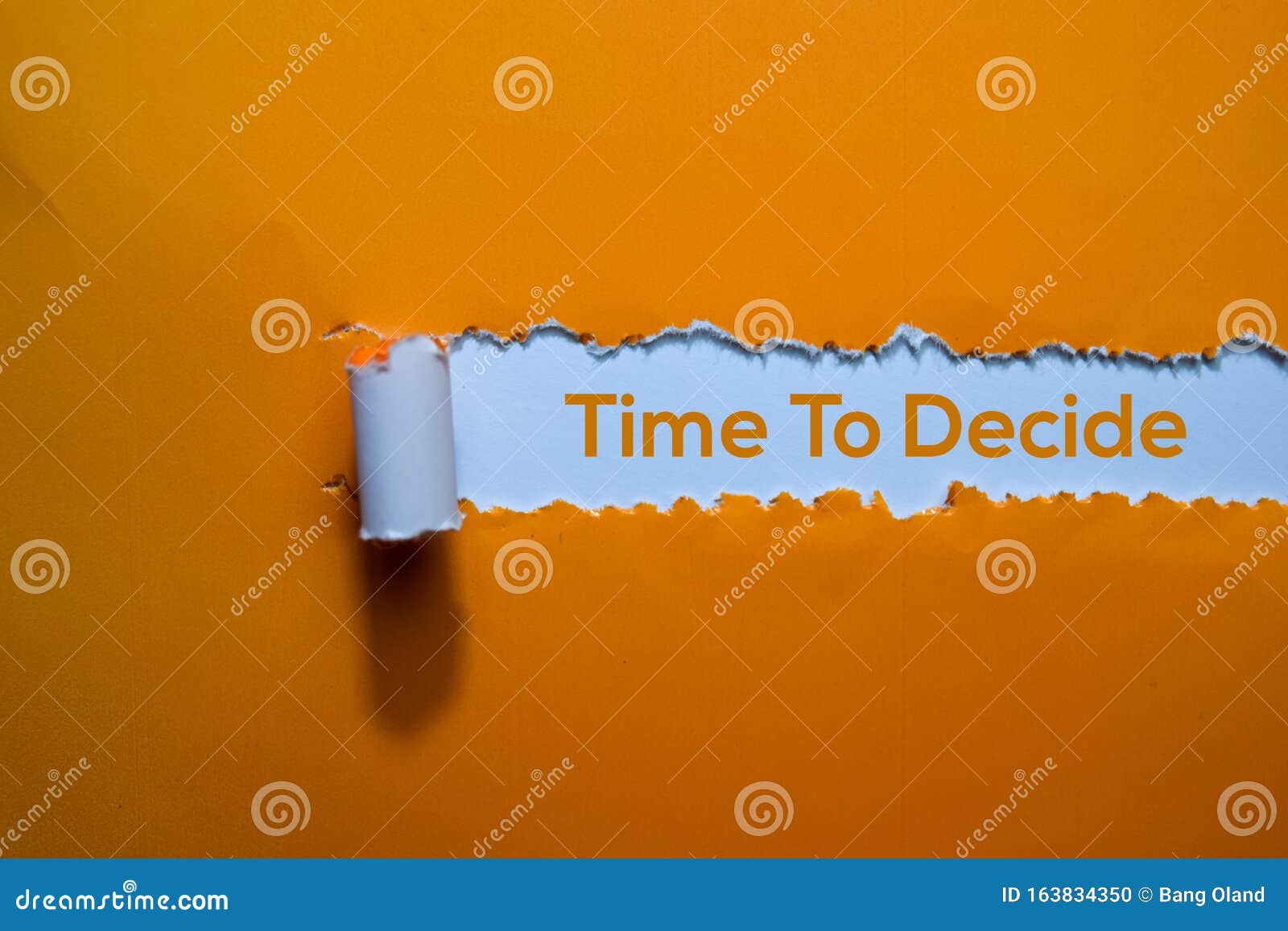 Time To Decide Text Written in Torn Paper Stock Photo - Image of ...