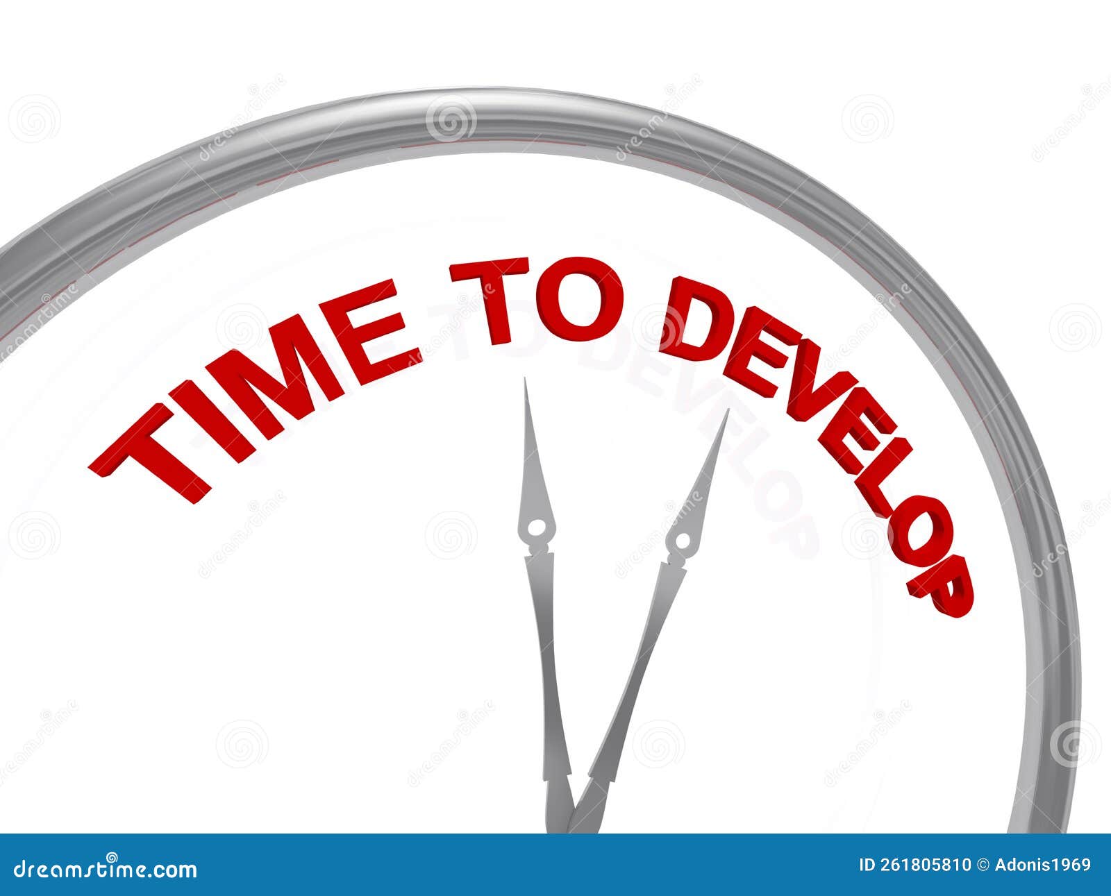 Time to develop on clock stock illustration. Illustration of efficiency ...