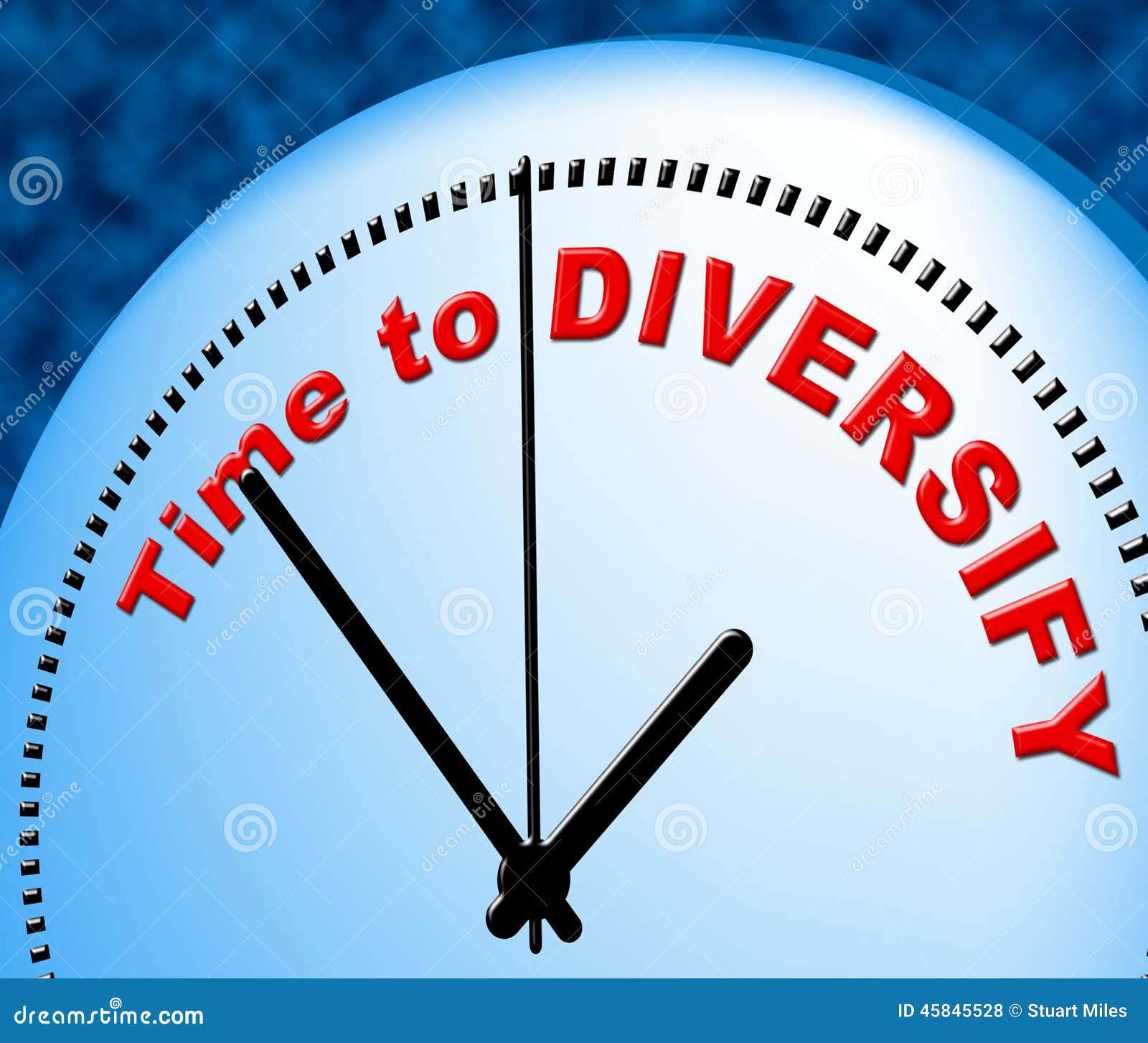 Time To Diversify Shows At The Moment And Diversification Royalty-Free ...