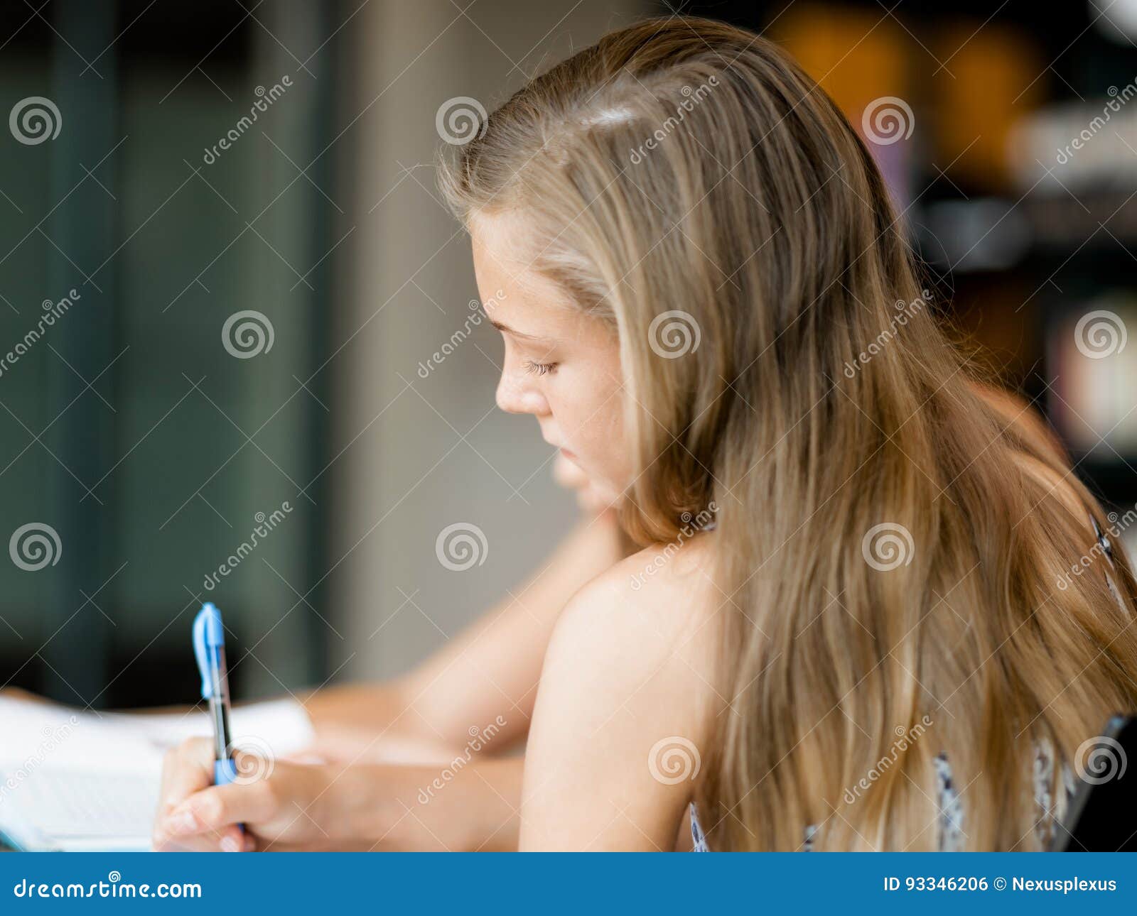 Time to do my homework stock photo. Image of childhood - 93346206
