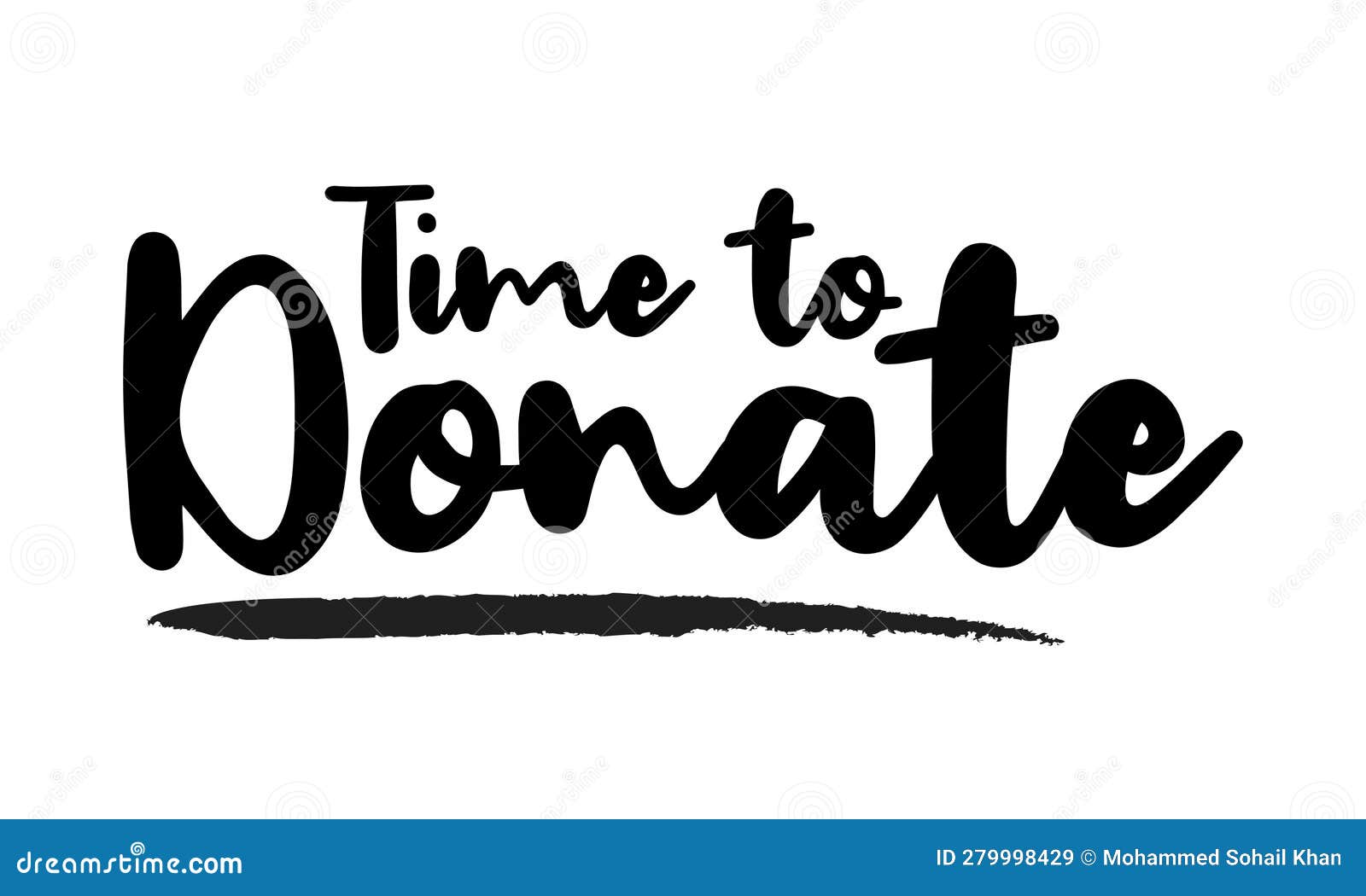 Time To Donate Stylish Typography Text Lettering Phrase Vector Design ...
