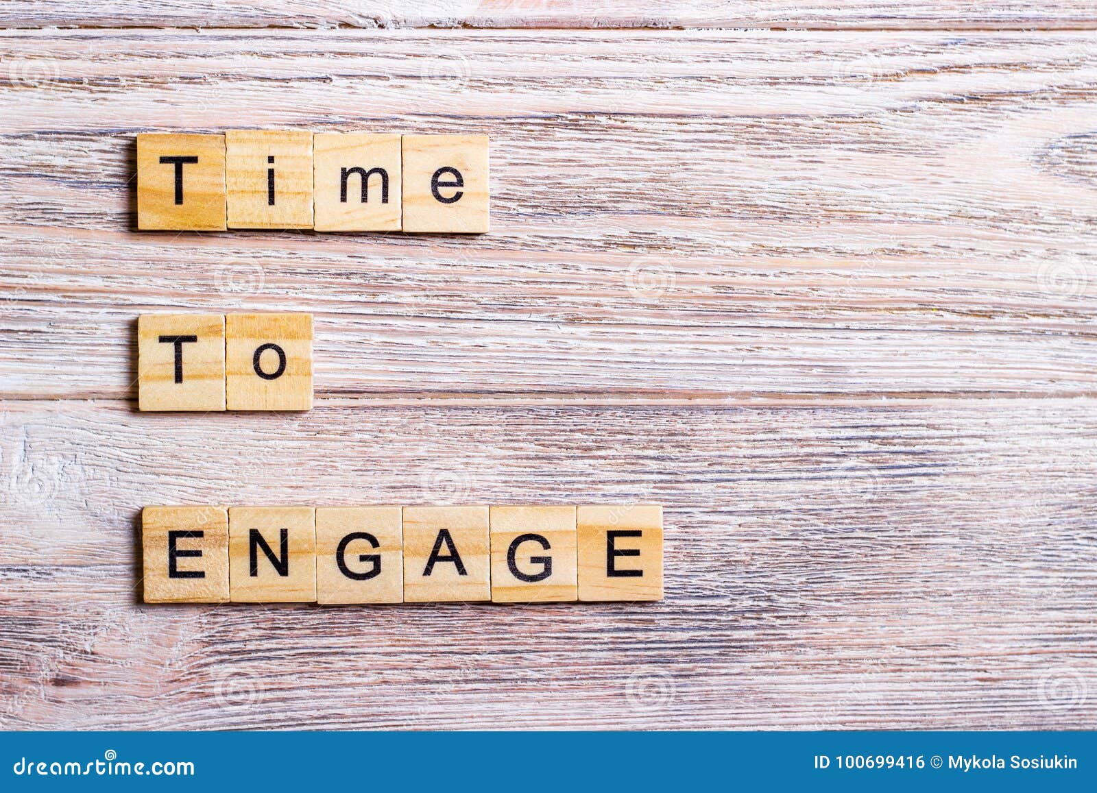 Time To Engage Text on Cubes on Wooden Background Stock Photo - Image ...