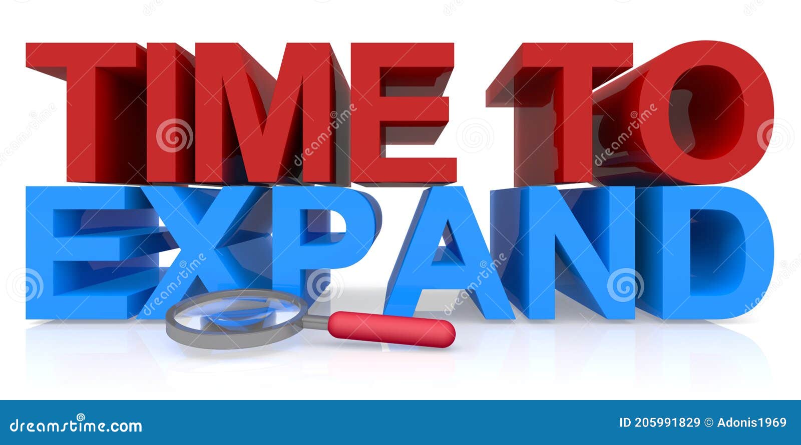 Time to expand on white stock illustration. Illustration of ...